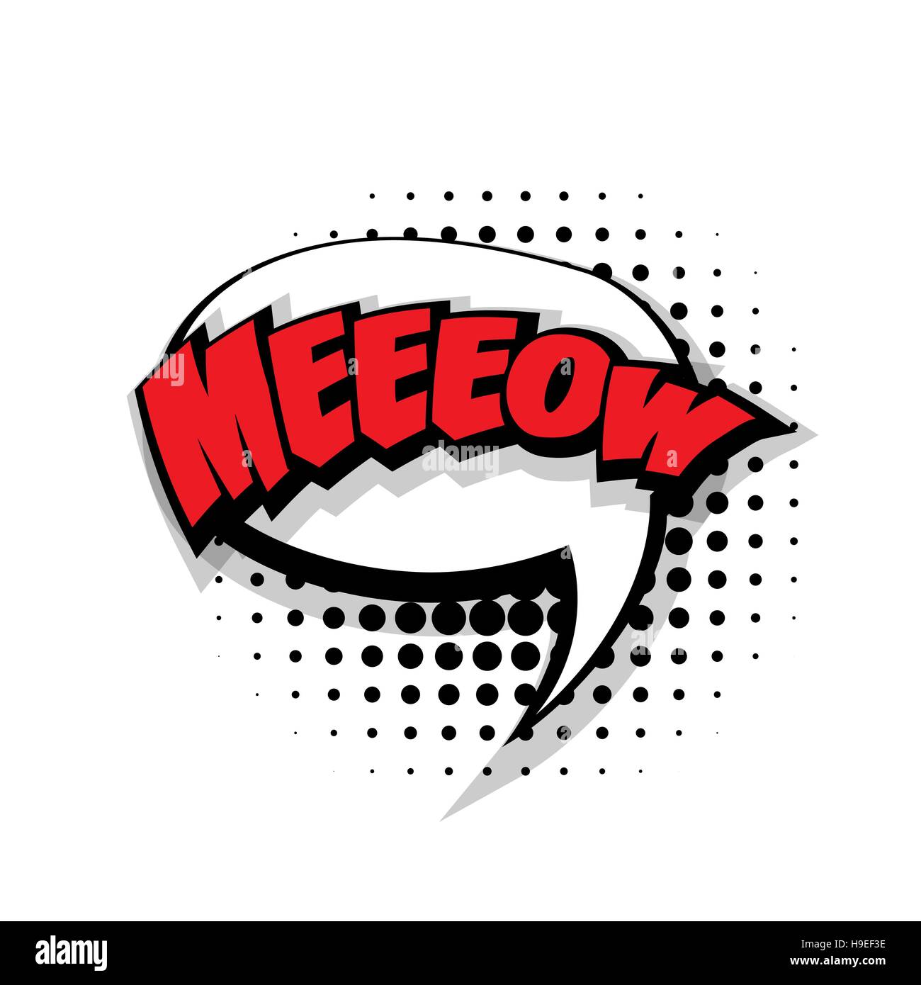 Comic text meow pop art bubble Stock Vector Image & Art - Alamy
