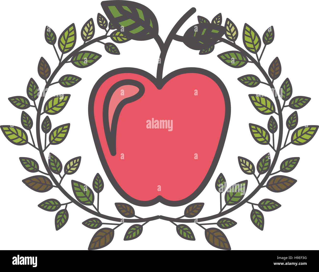 Apple fruit icon. Healthy organic and fresh food theme. Isolated design ...