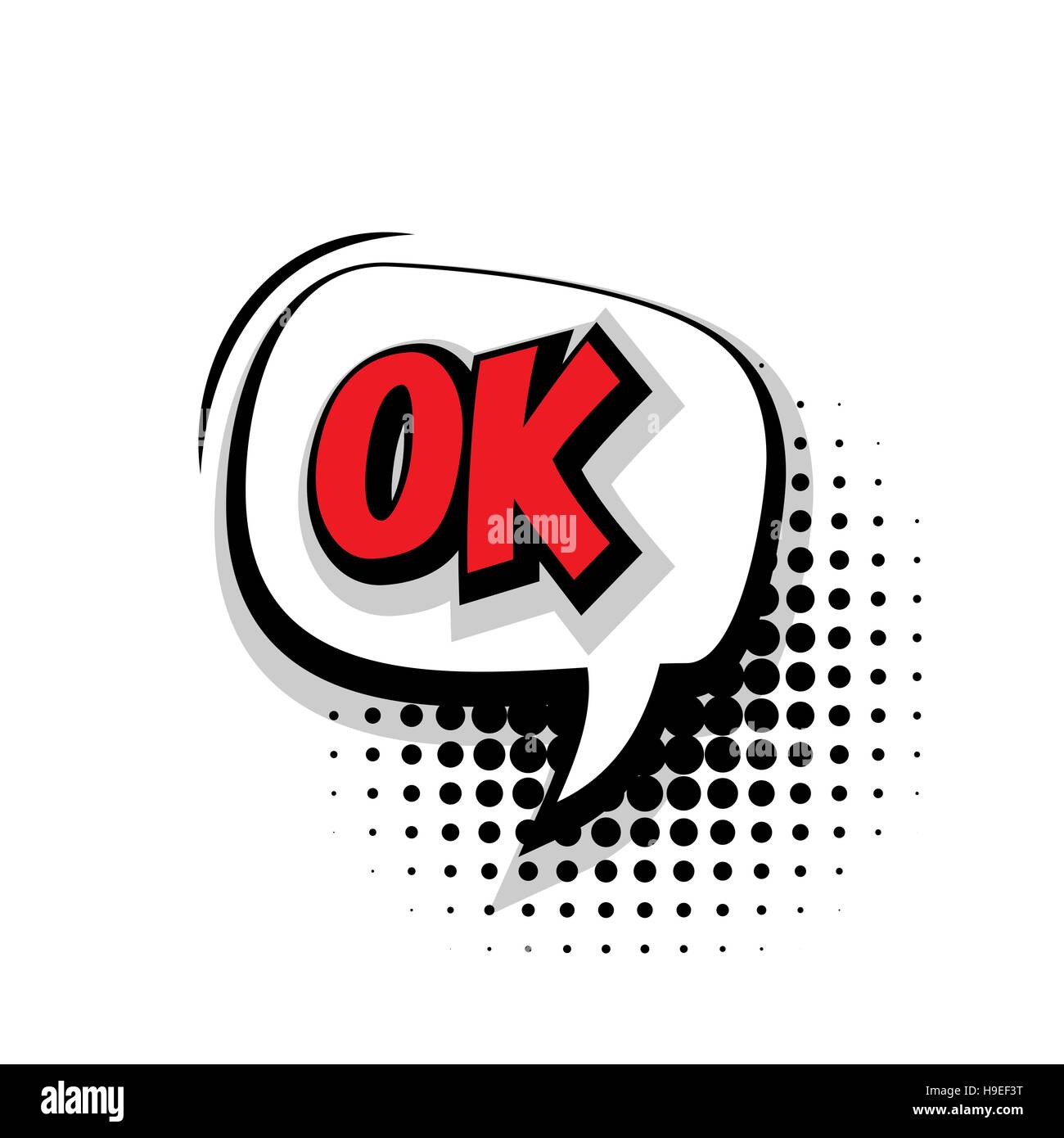 Comic text ok pop art bubble Stock Vector Image & Art - Alamy