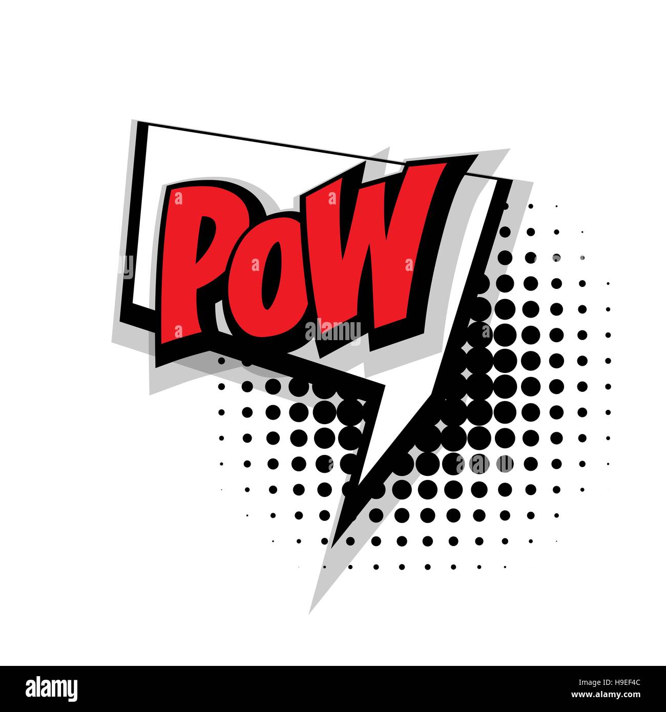 Comic text pow pop art bubble Stock Vector Image & Art - Alamy