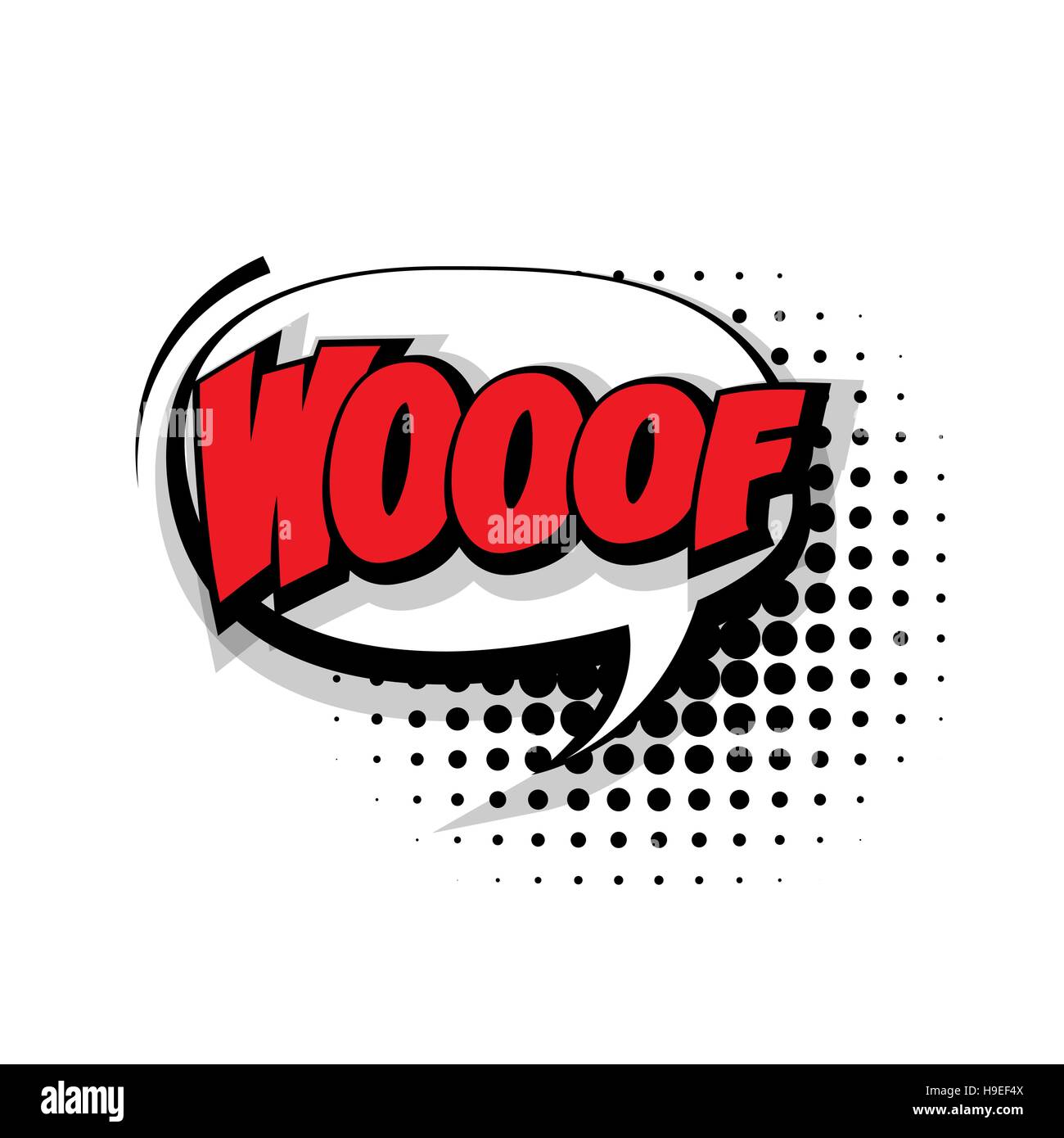 Comic text woof pop art bubble Stock Vector Image & Art - Alamy