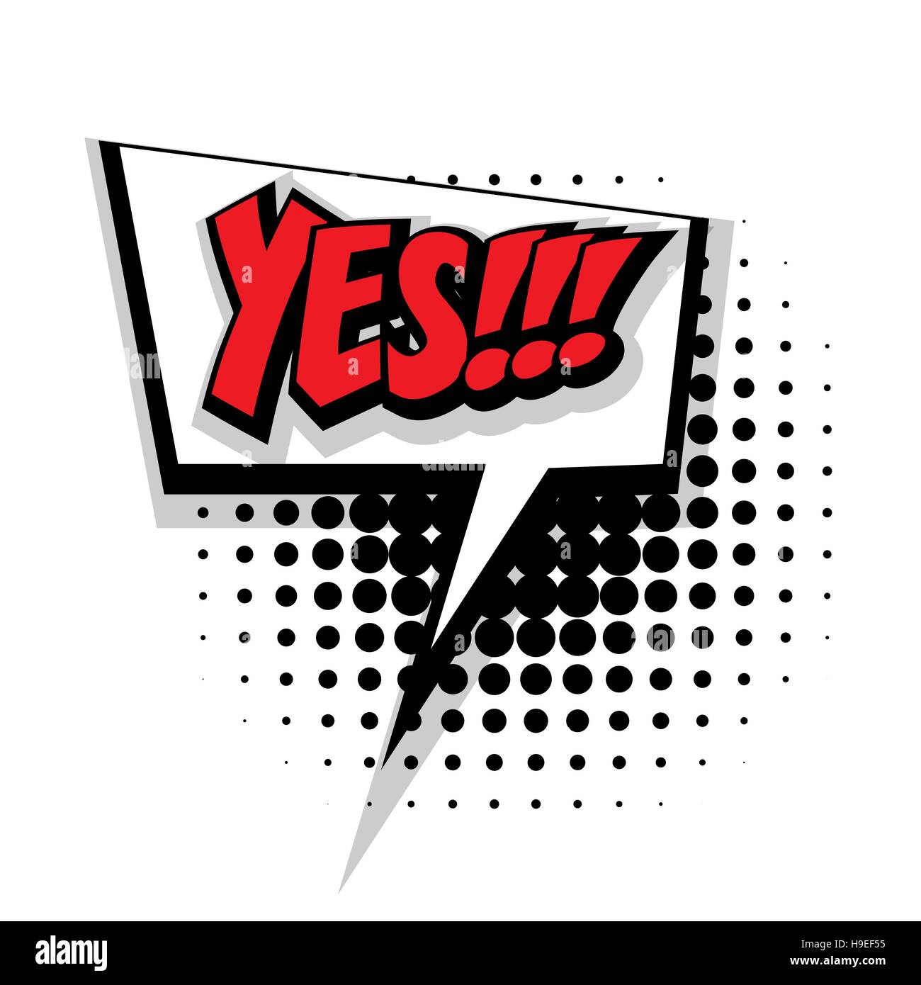 Cartoon yes symbol bubble hi-res stock photography and images - Alamy