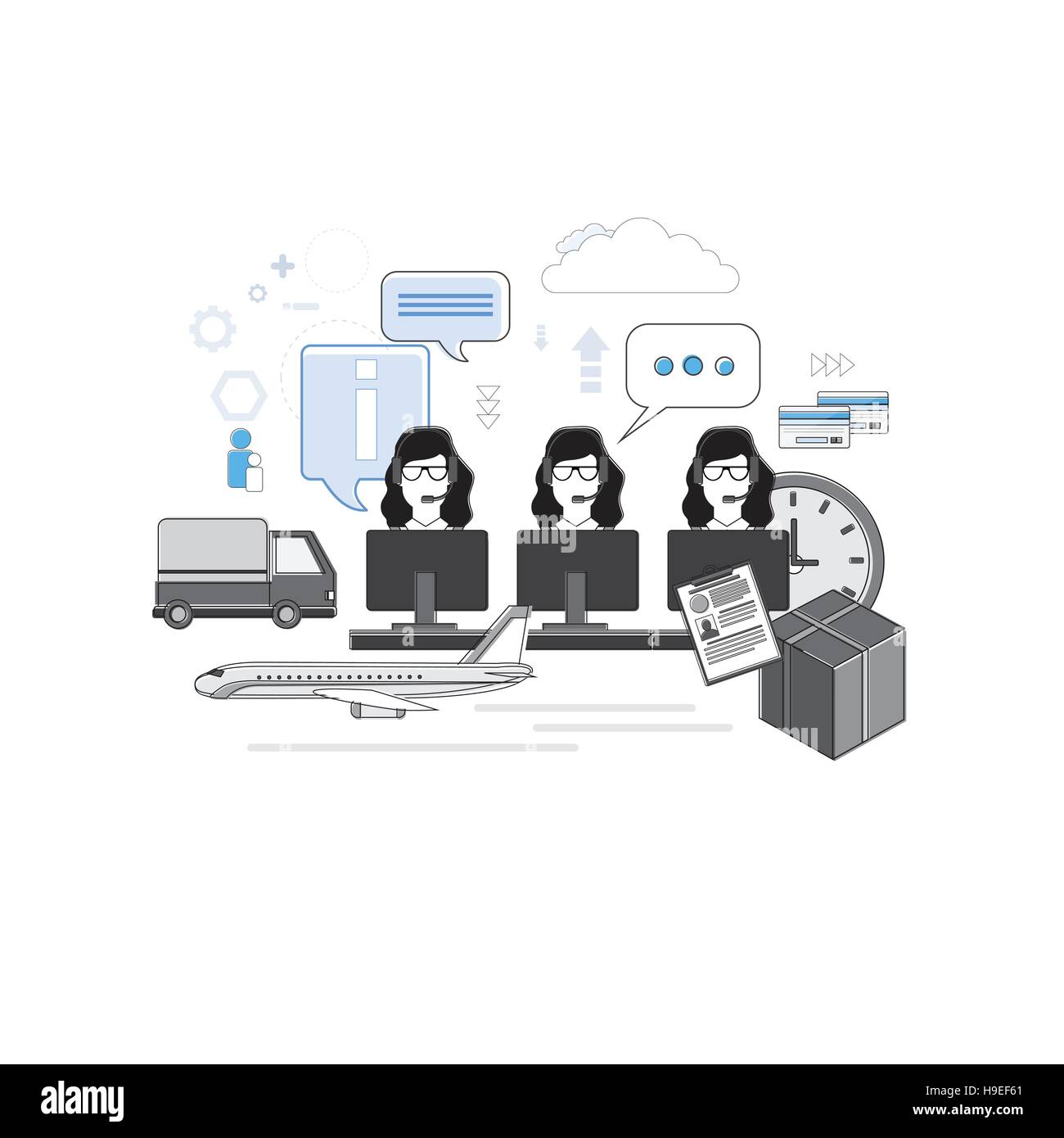 Delivery network Stock Vector Images - Alamy