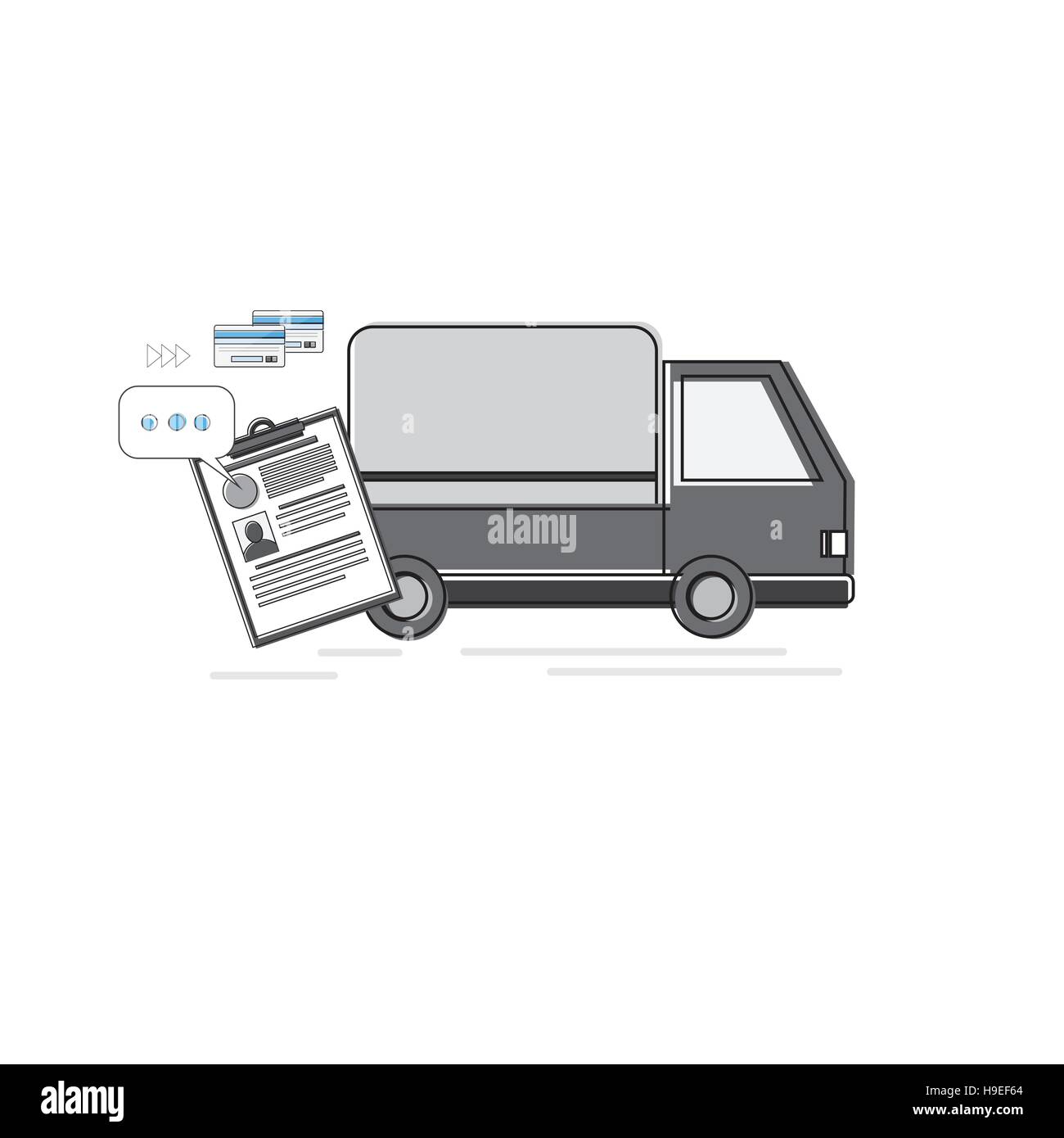 Lorry and car Stock Vector Images - Alamy