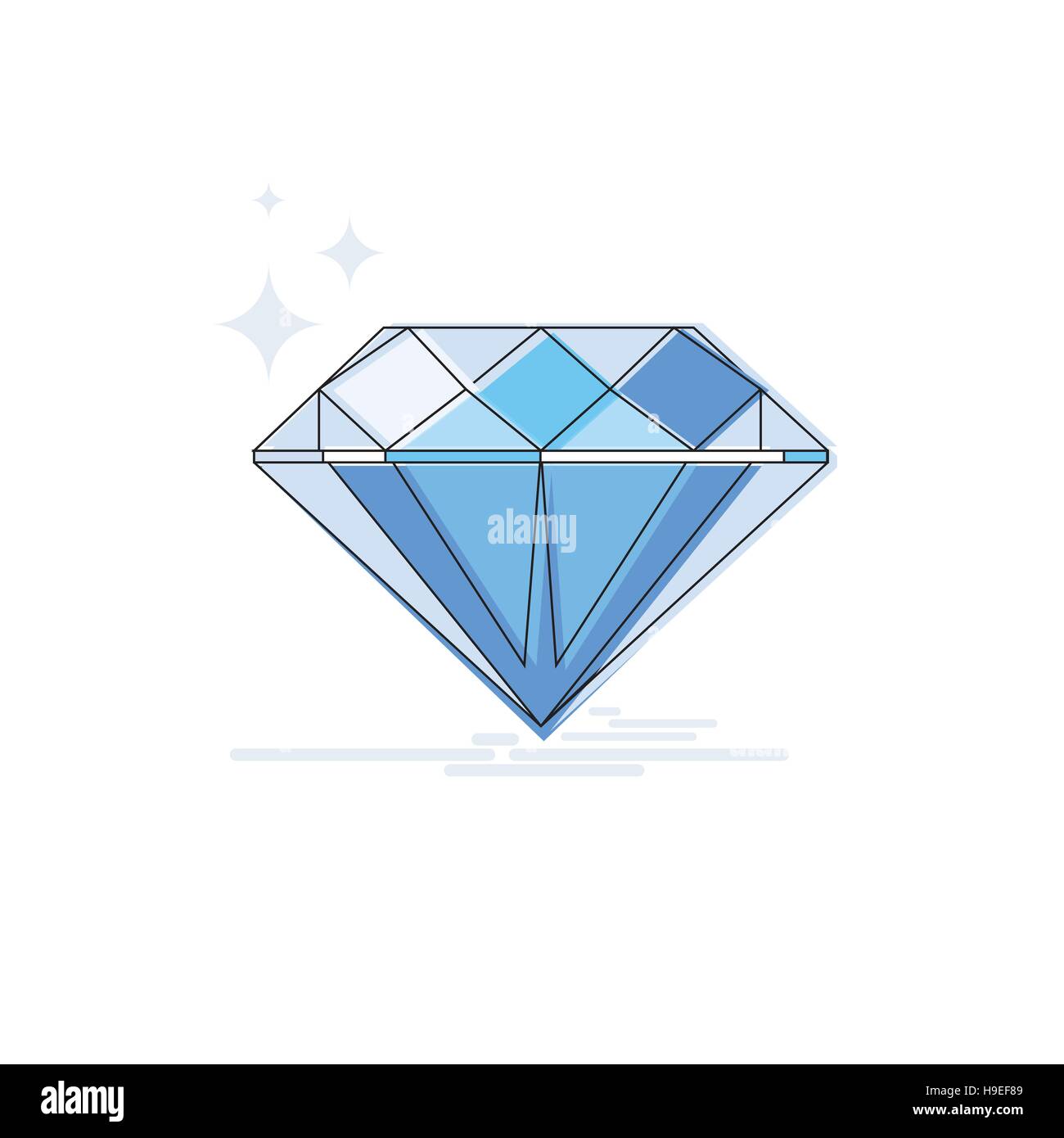 Diamond Wealth Icon Thin Line Stock Vector Image & Art - Alamy