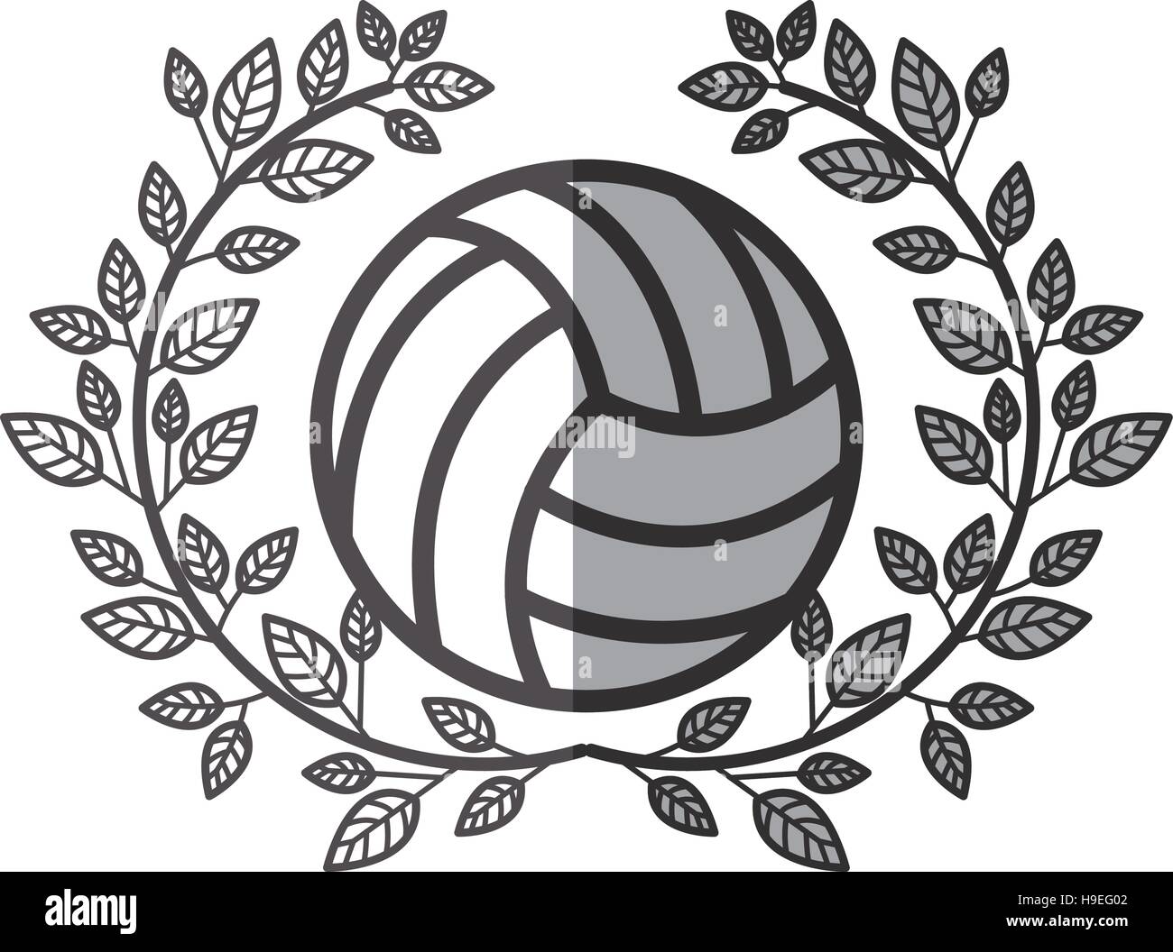 ball of volleyball icon. Sport hobby competition and game theme. Vector ...