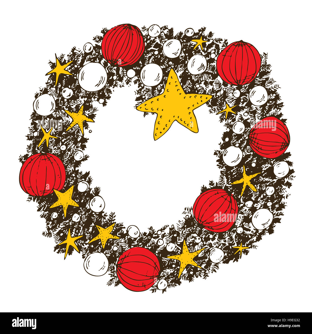 Hand drawn stars doodles Cut Out Stock Images & Pictures - Alamy