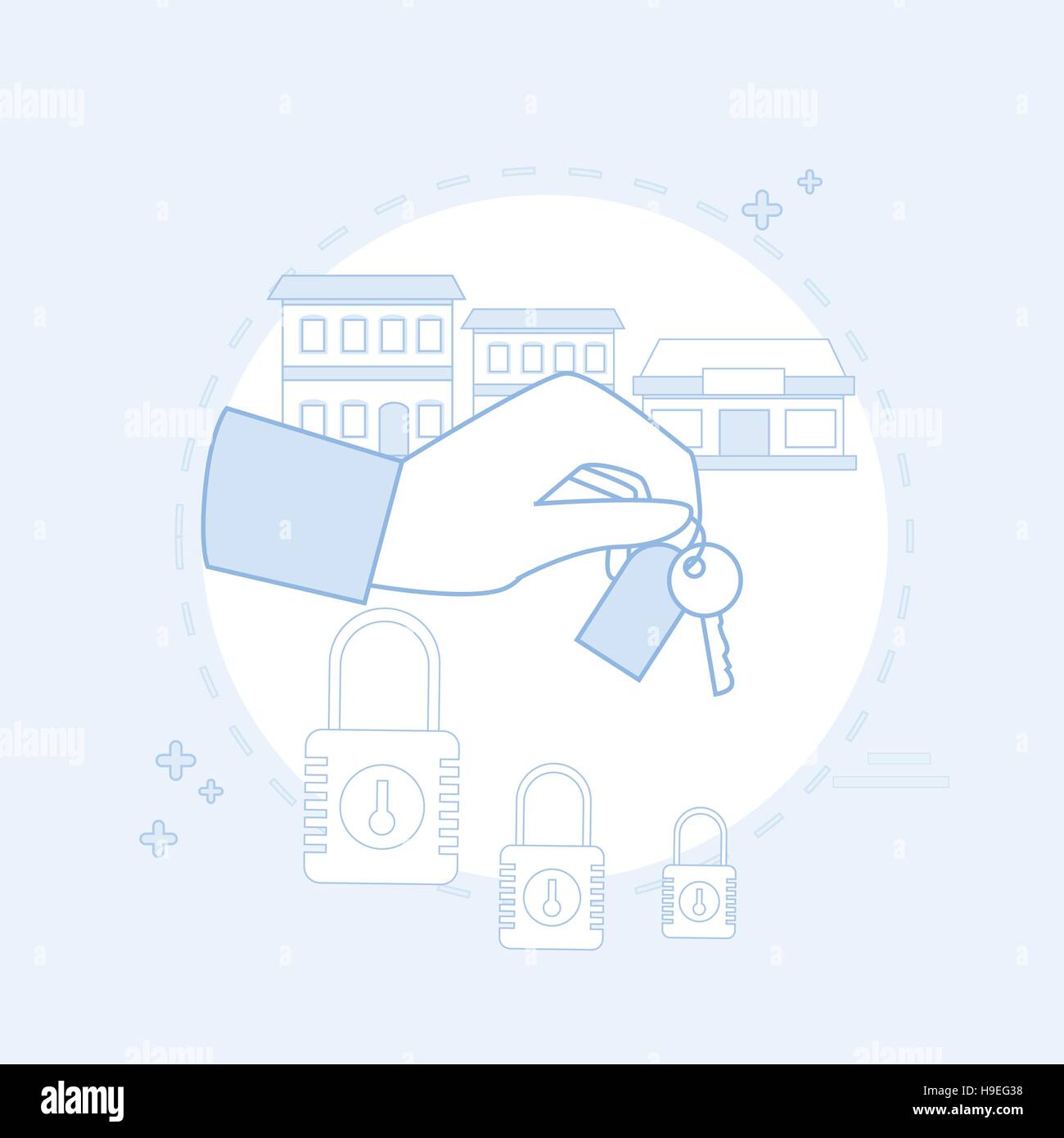 Estate access Stock Vector Images - Alamy