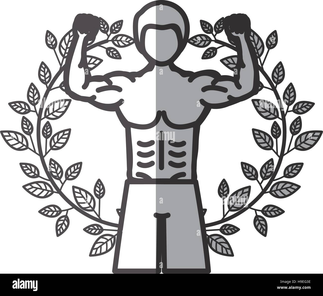 Avatar man icon. Healthy lifestyle fitness and sport theme. Isolated ...