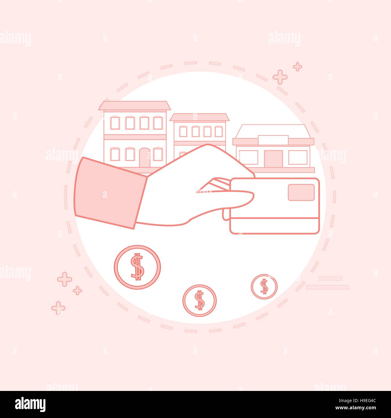 Hand Hold Credit Card Banking Transactions Stock Vector Image & Art - Alamy