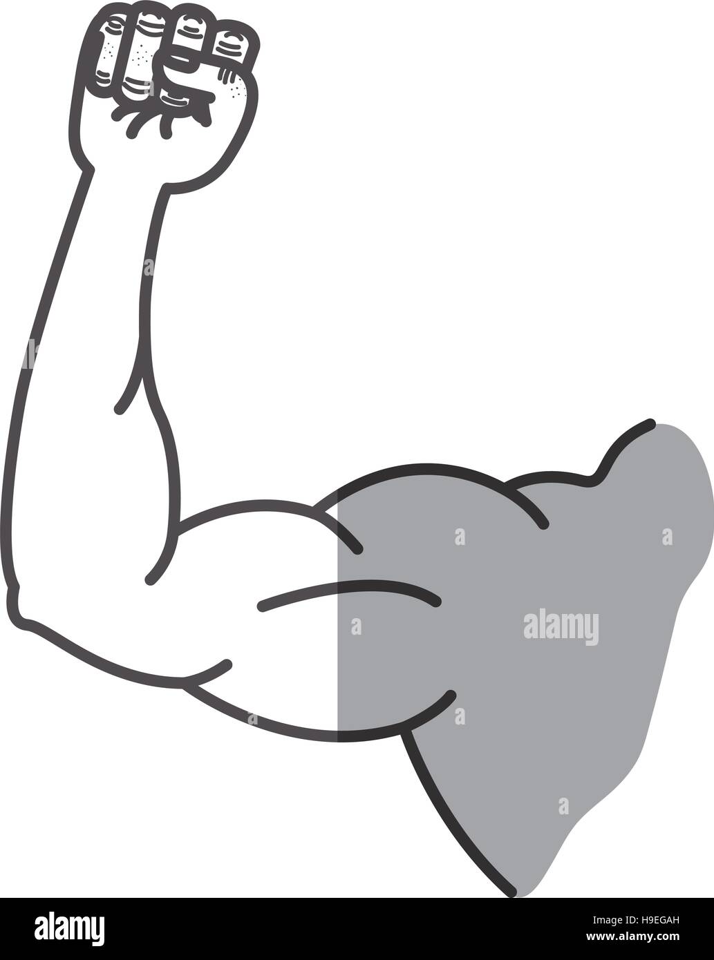 Muscle arm icon. Healthy lifestyle fitness and sport theme. Isolated ...