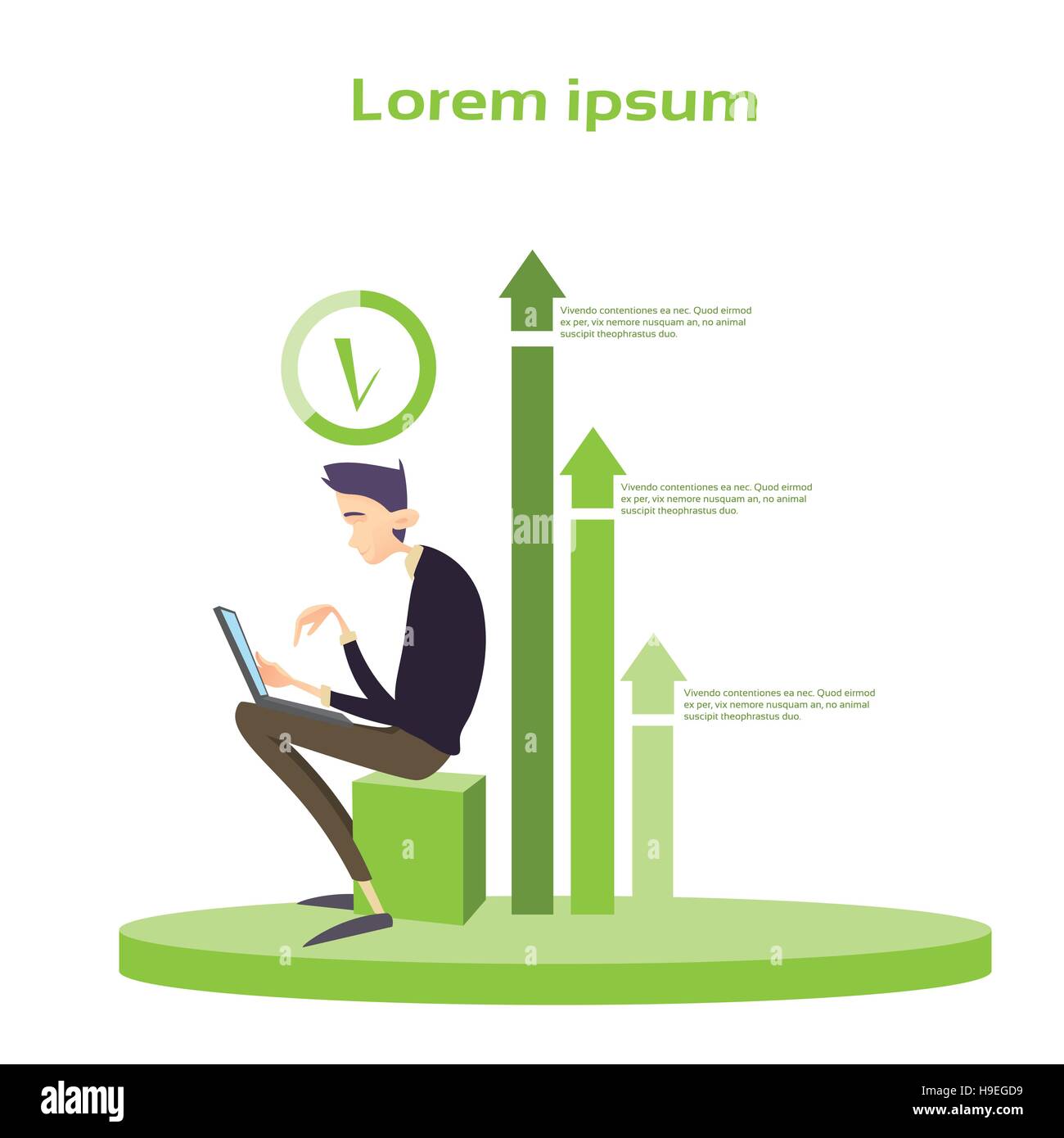 Profit chart man suit Stock Vector Images - Alamy