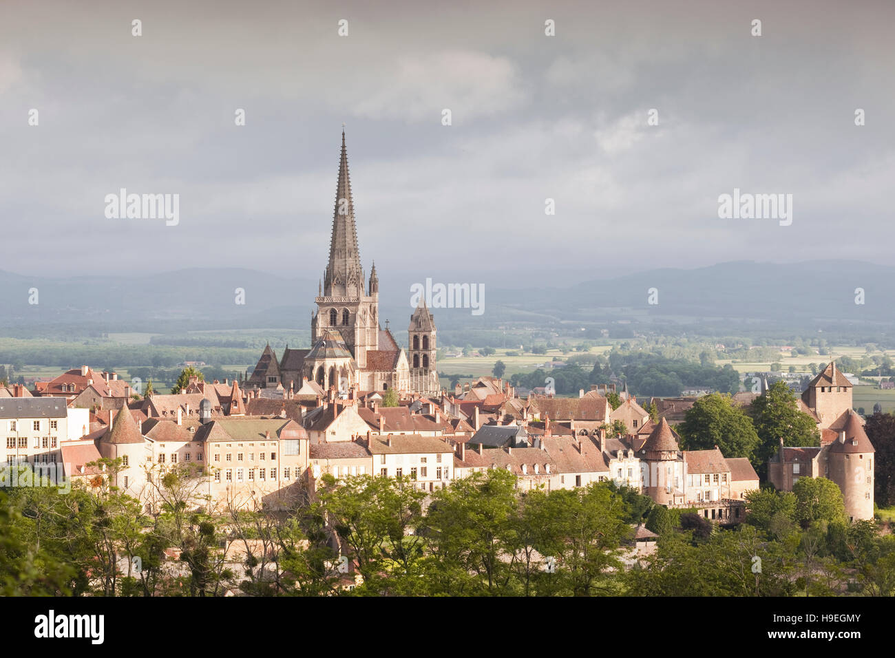 The cathedral of Saint Lazare in Autun, France Stock Photo - Alamy