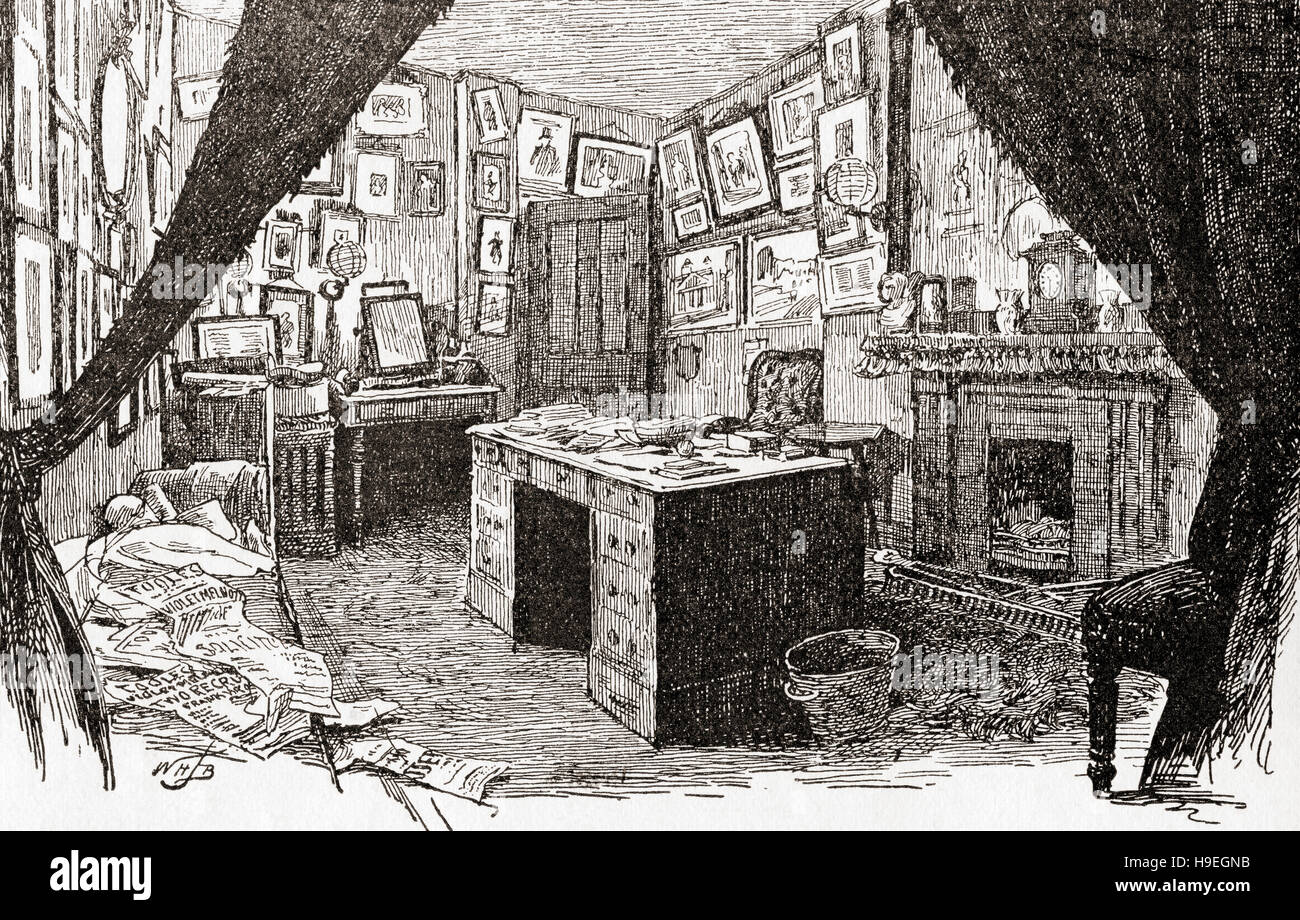 The dressing room of John Lawrence (J. L.) Toole, 1830 – 1906. English ...