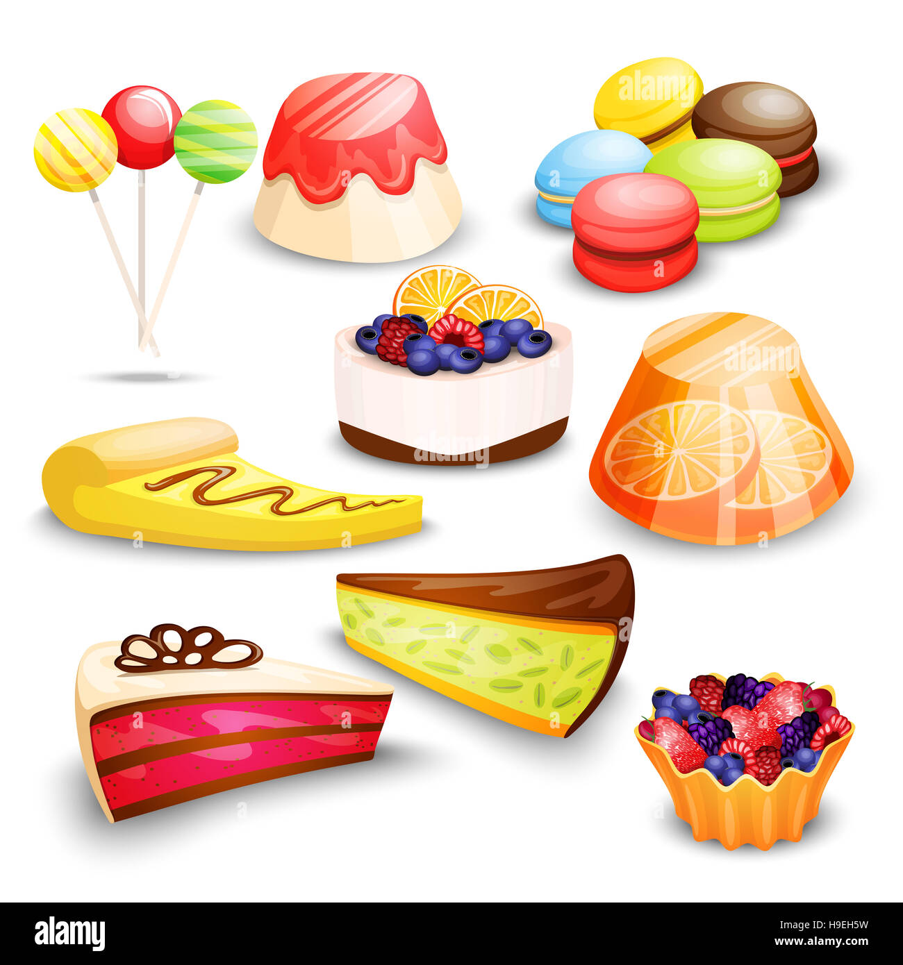 Cartoon sweets cake candy Cut Out Stock Images & Pictures - Alamy