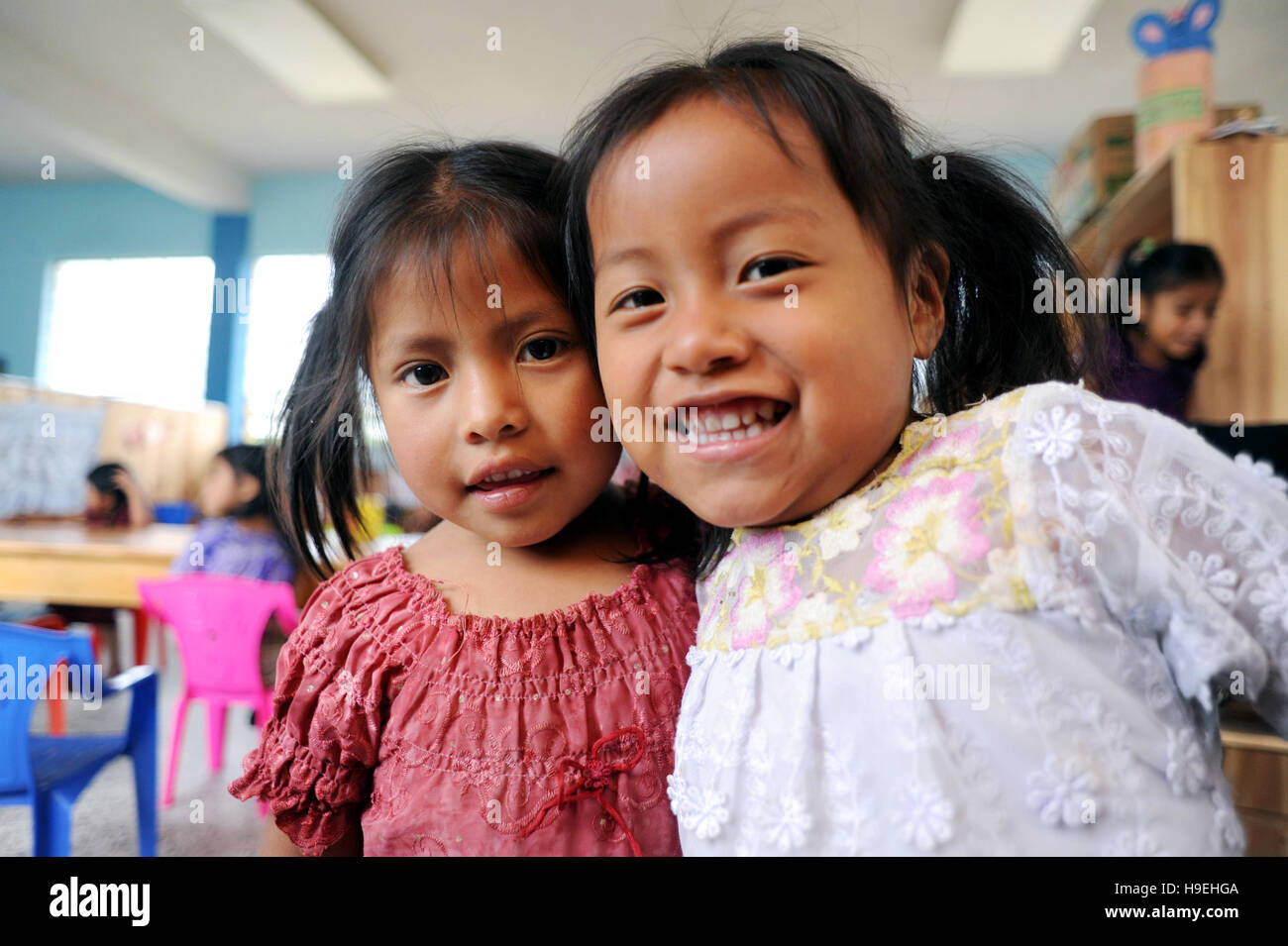 Maya indigenous children at preschool founded by local NPO in San ...