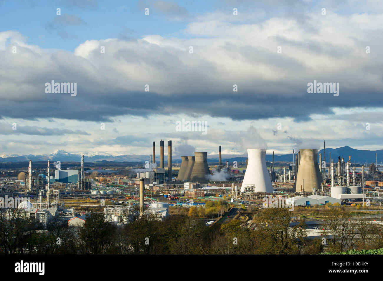 The Grangemouth oil refinery Scotland. Grangemouth Ineos is the largest ...