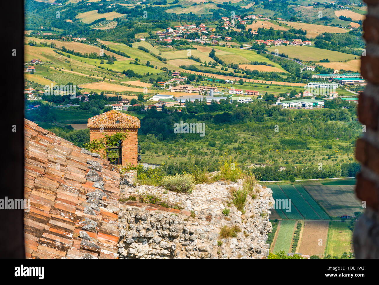 ancient window on the countryside of Romagna in Italy Stock Photo - Alamy