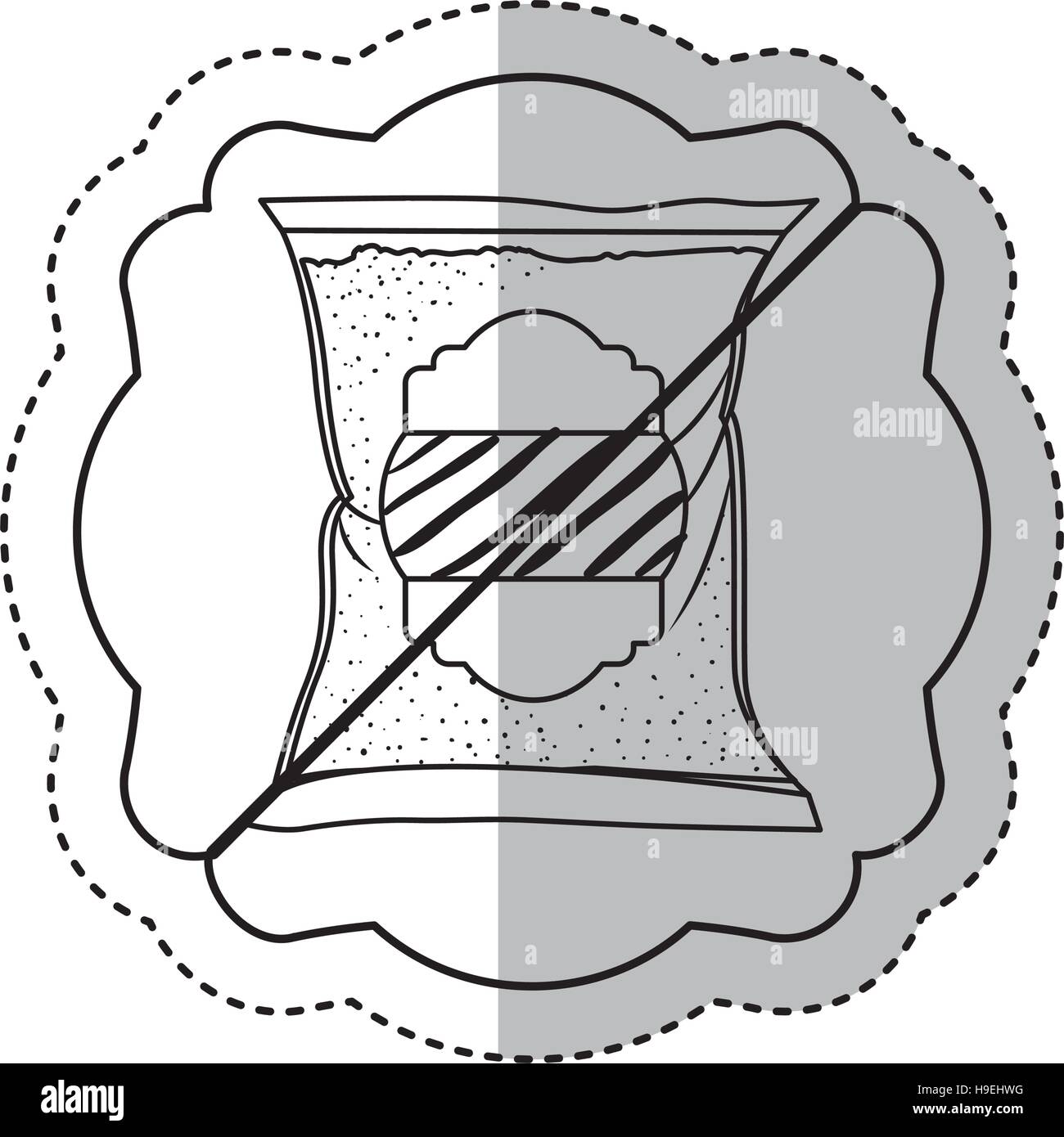 Frame of sugar free icon. Dessert sweet candy food and organic theme ...