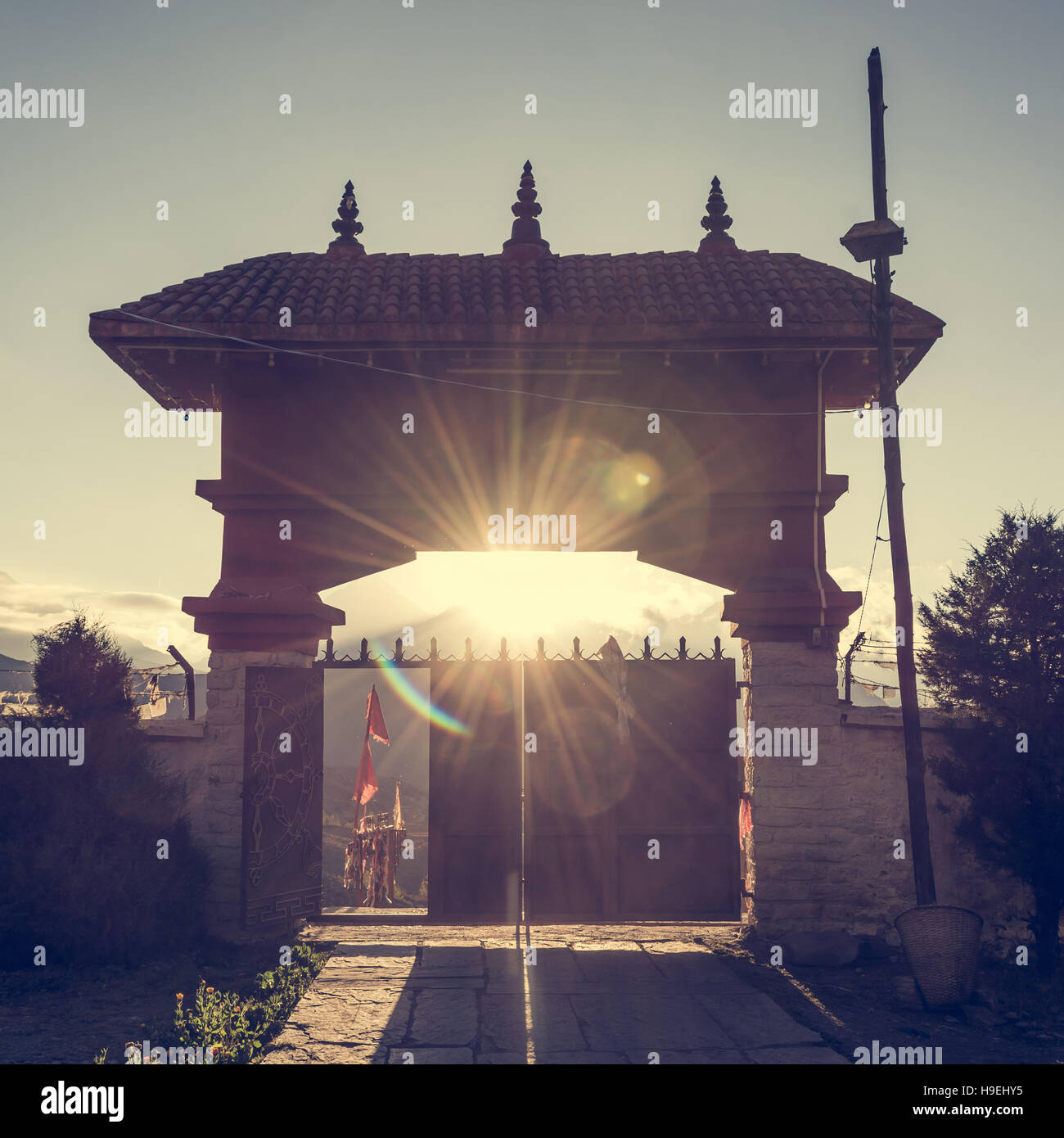 Ancient temple entrance Stock Photo - Alamy