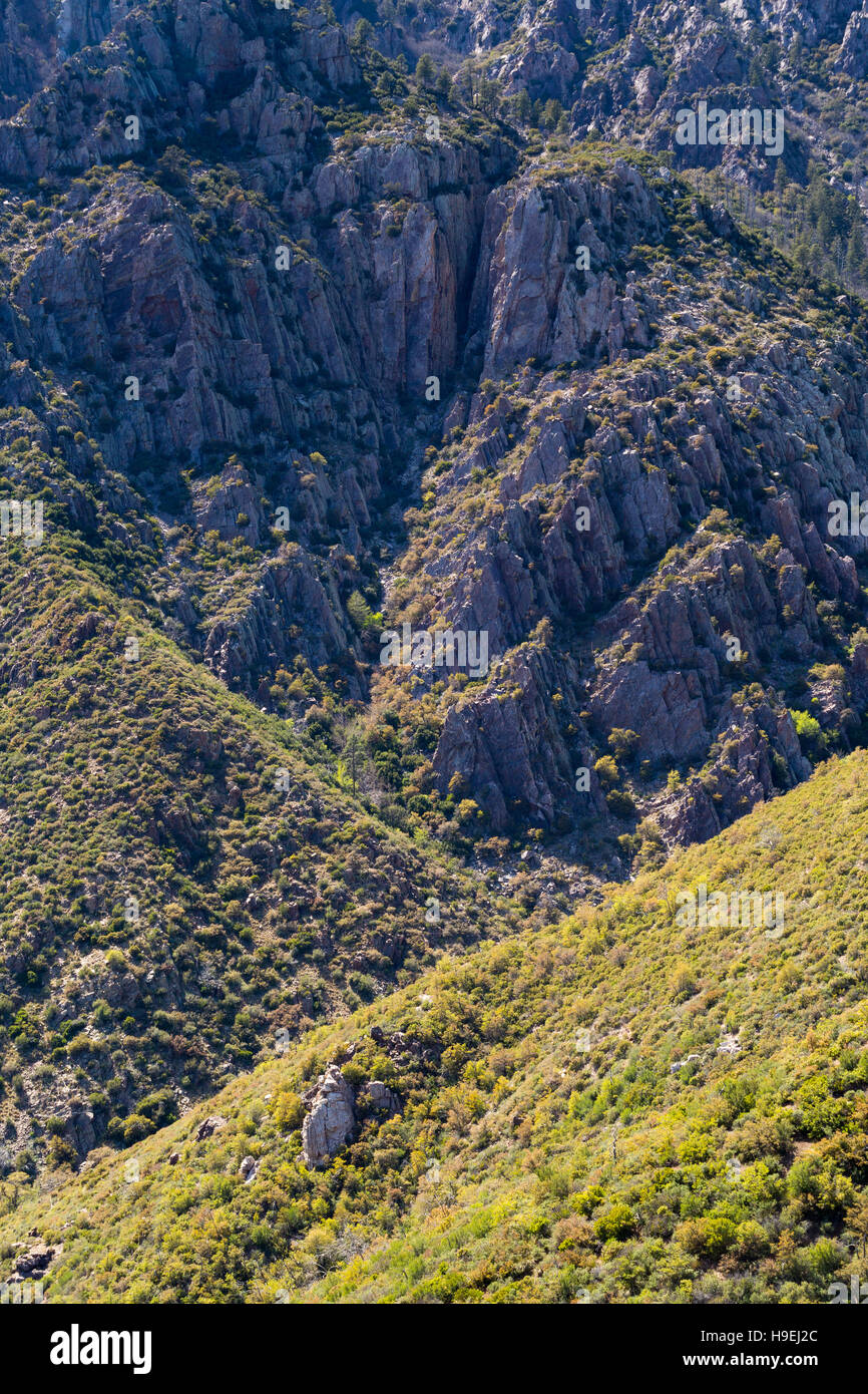 Large granite outcroppings at the base of the Four Peaks in the ...