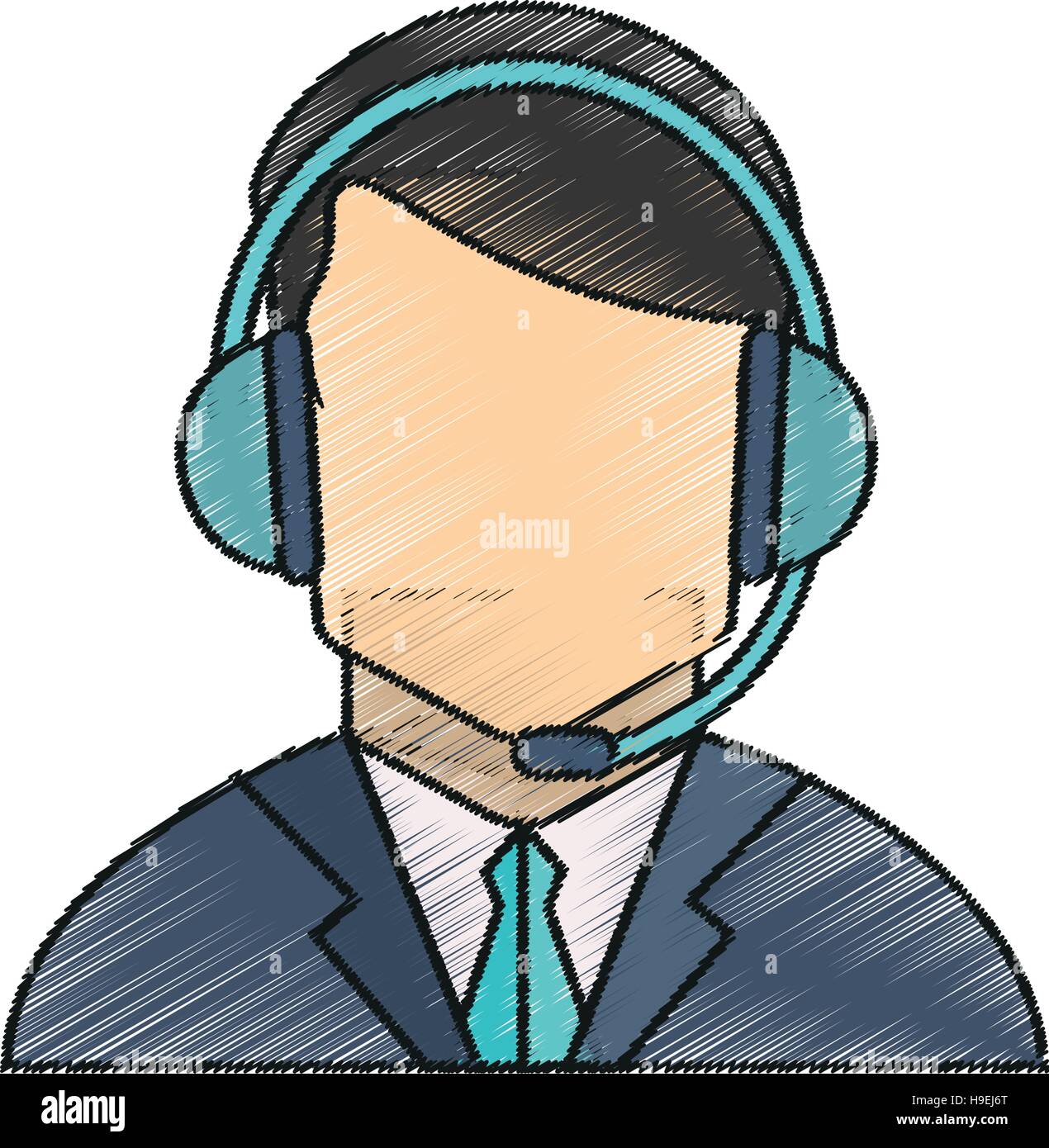 Isolated operator man design Stock Vector Image & Art - Alamy