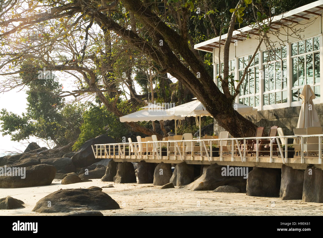 The beach club at the Independence Hotel in Sihanoukville, Cambodia ...