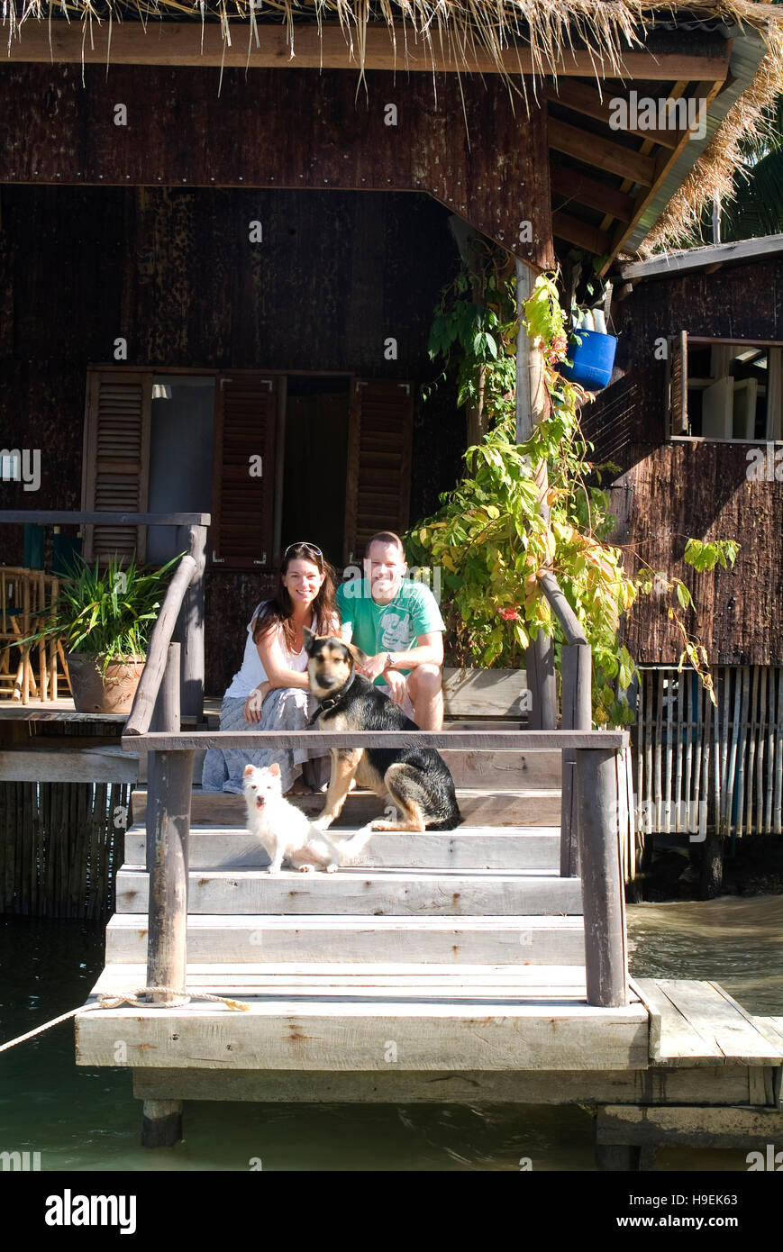 Rory and Melita Hunter at the original low-key beach shack they built ...