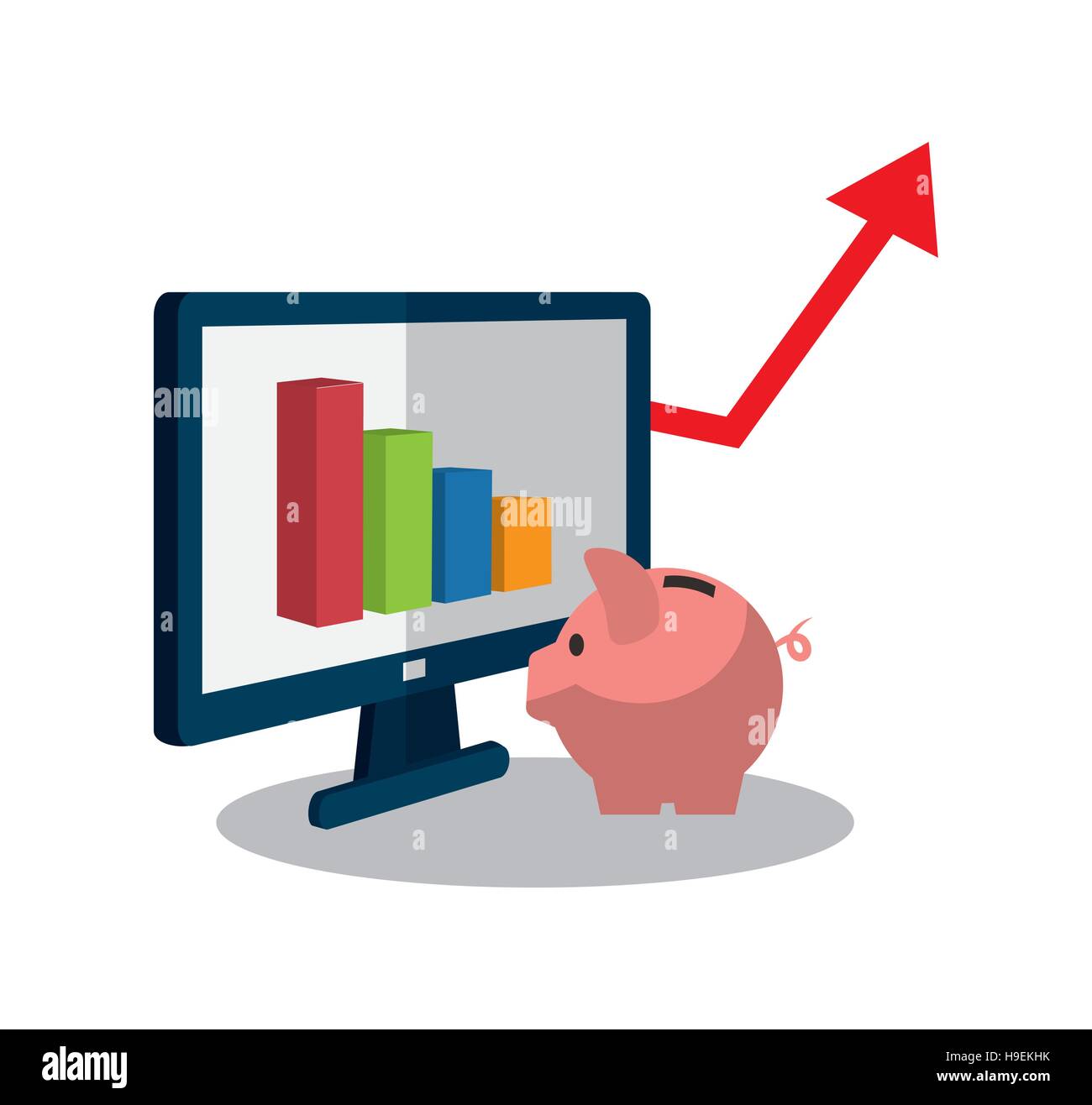 Computer profit and money design Stock Vector Image & Art - Alamy