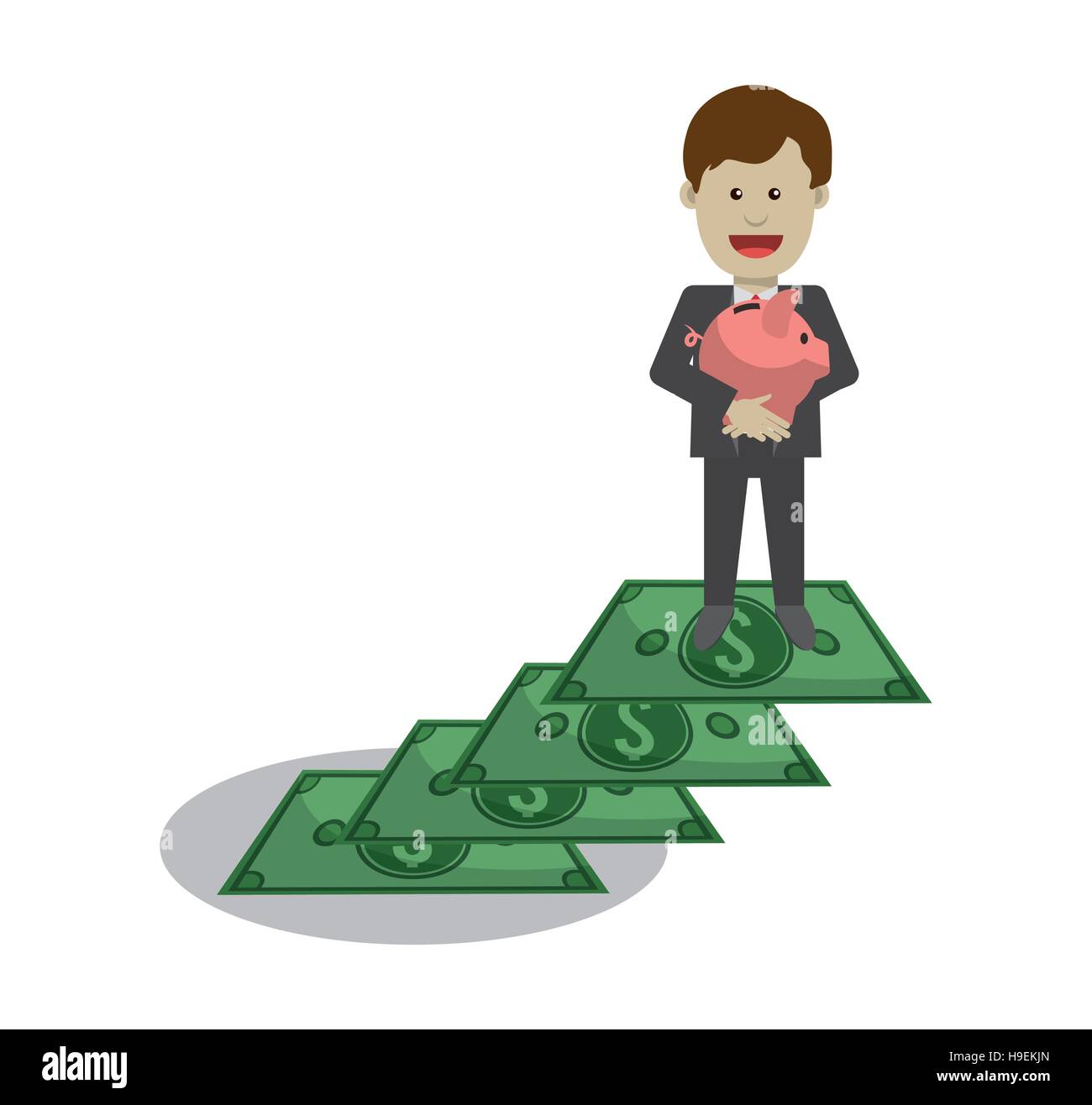 Cartoon man profit and money design Stock Vector Image & Art - Alamy