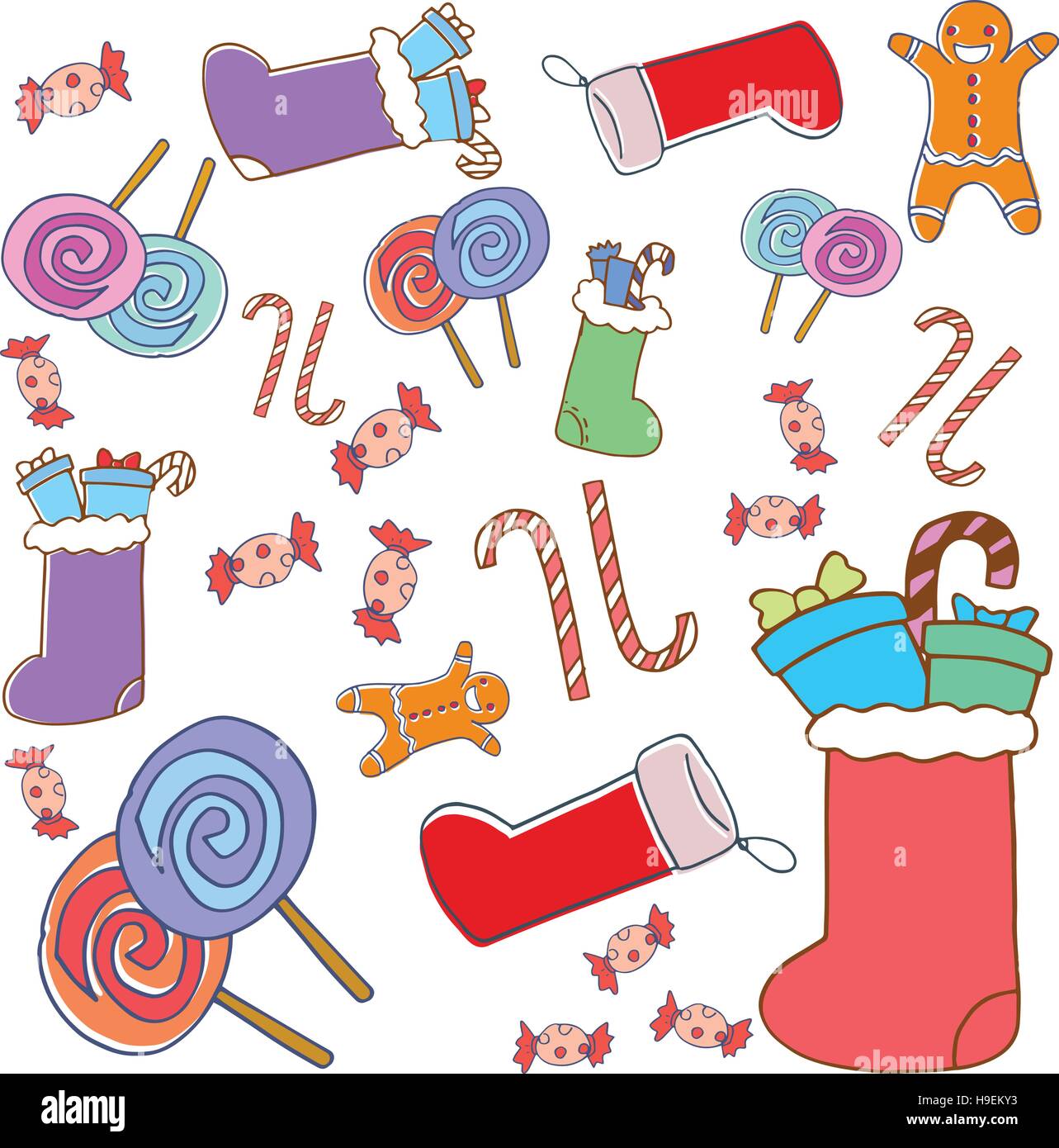 Doodle of candy Christmas theme Stock Vector Image & Art - Alamy