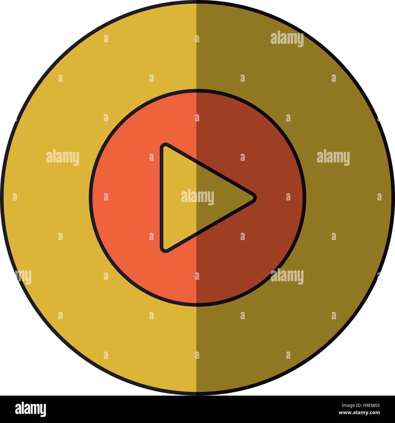Isolated play inside circle design Stock Vector Image & Art - Alamy