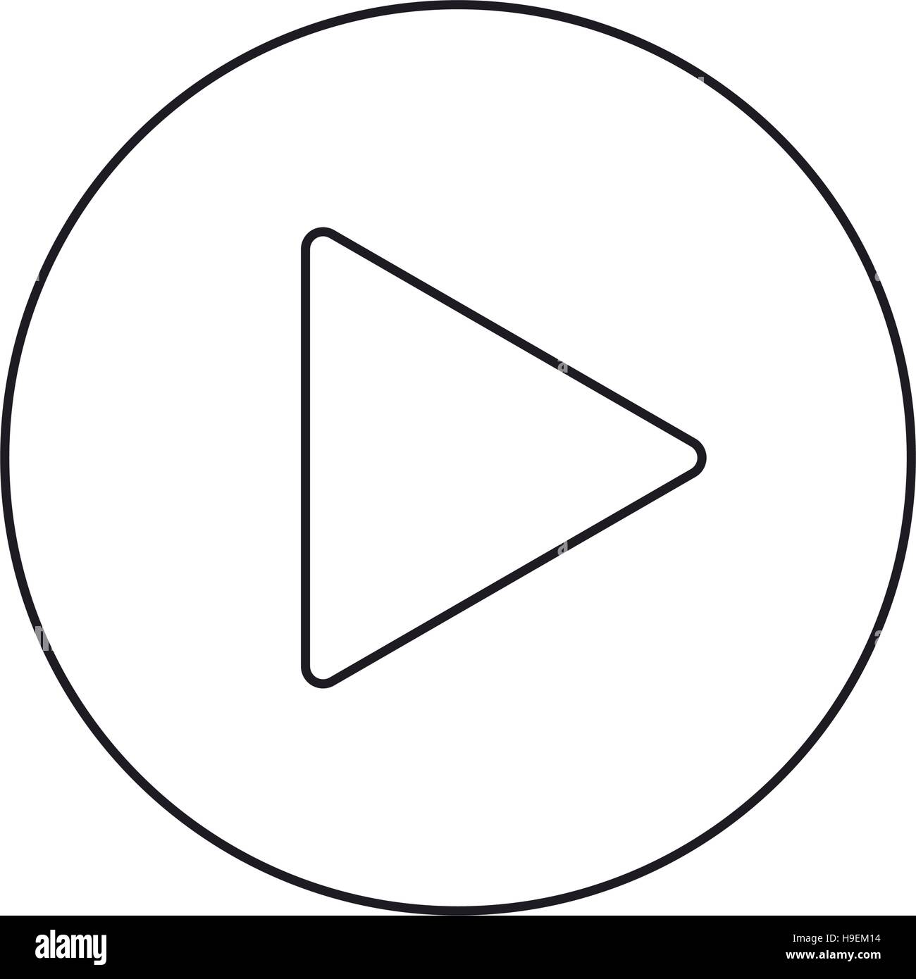 Isolated play inside circle design Stock Vector Image & Art - Alamy