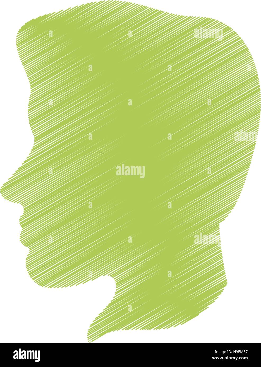 Striped man head profile design Stock Vector Image & Art - Alamy