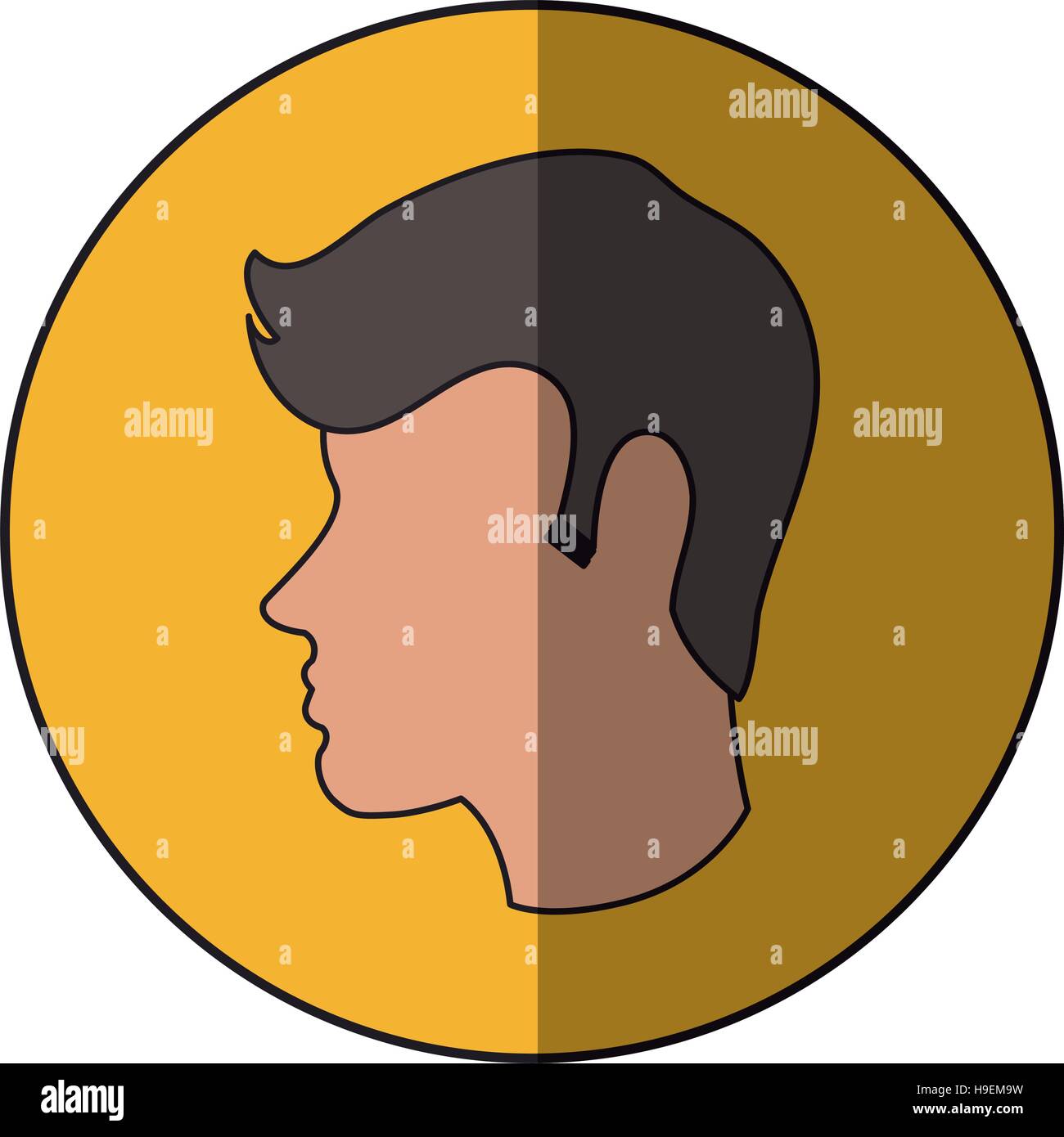 Isolated man head profile design Stock Vector Image & Art - Alamy