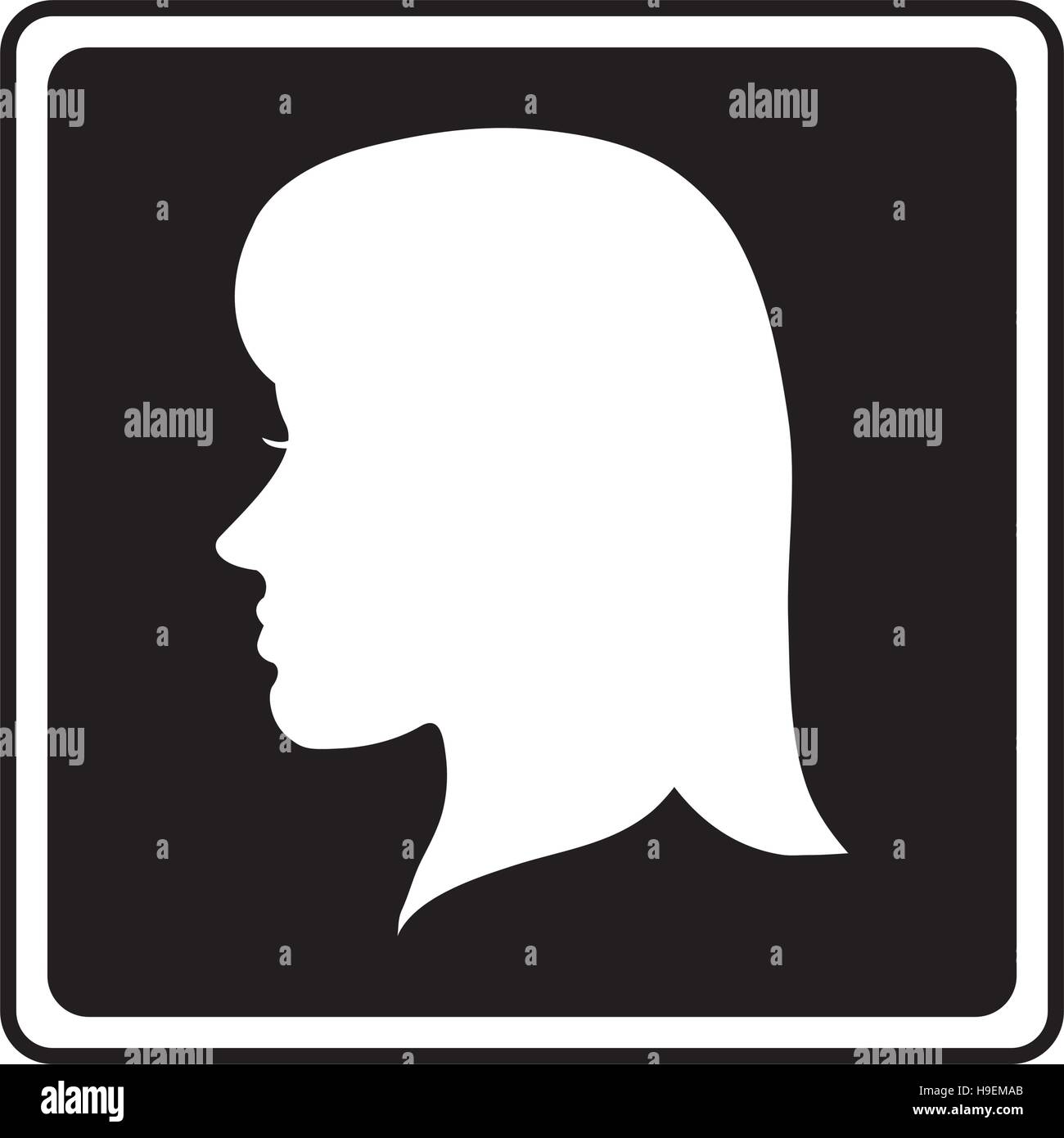 Isolated woman head profile design Stock Vector Image & Art - Alamy