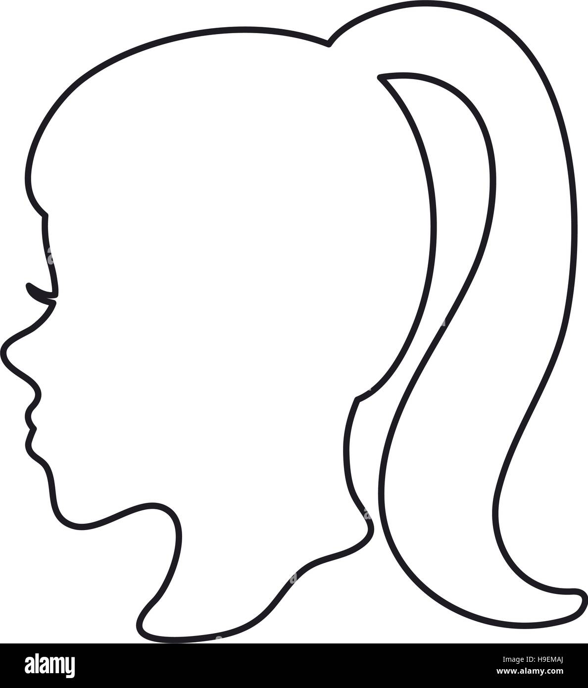 Isolated woman head profile design Stock Vector Image & Art - Alamy