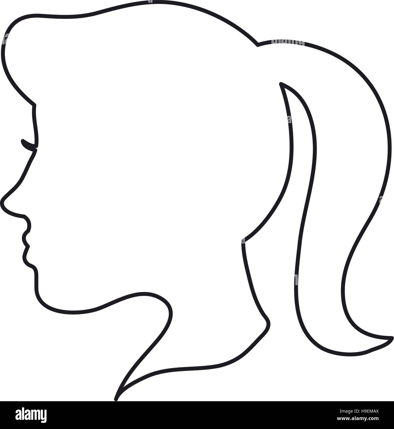 Isolated woman head profile design Stock Vector Image & Art - Alamy