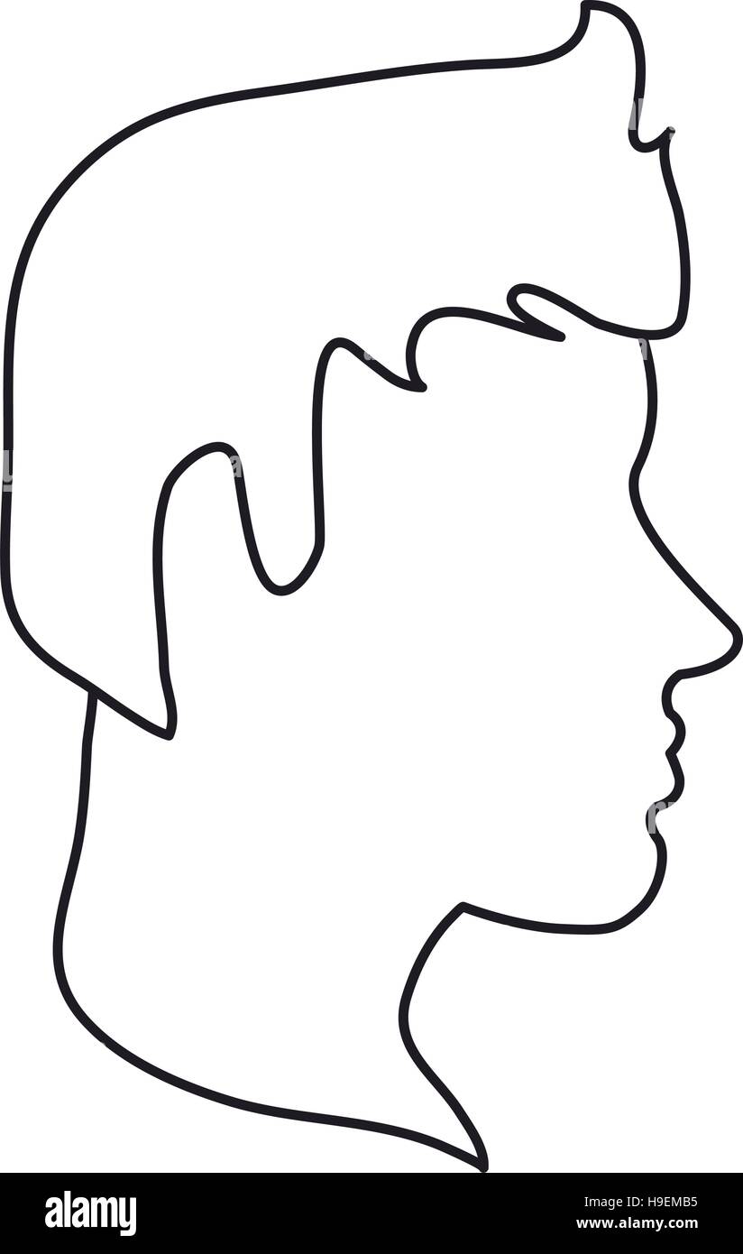 Isolated man head profile design Stock Vector Image & Art - Alamy
