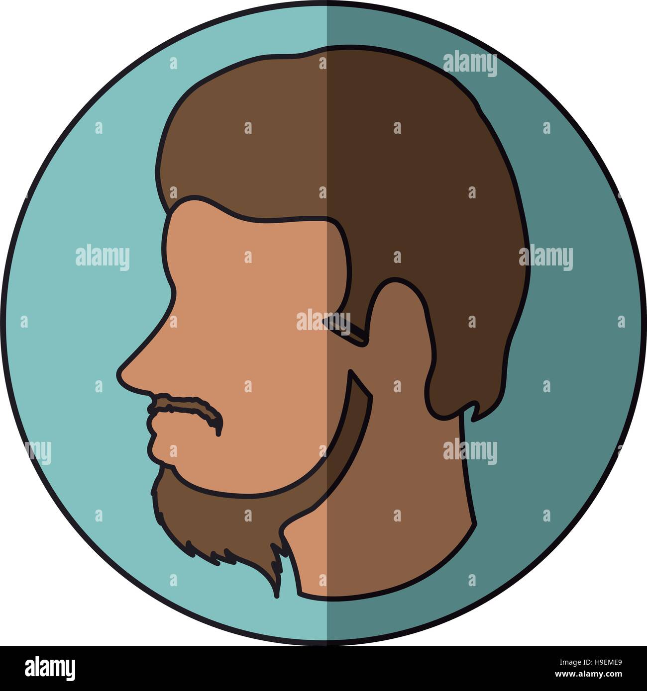 Isolated man head profile design Stock Vector Image & Art - Alamy