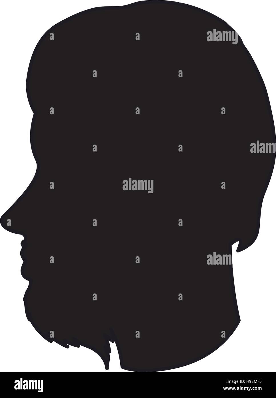 Isolated man head profile design Stock Vector Image & Art - Alamy