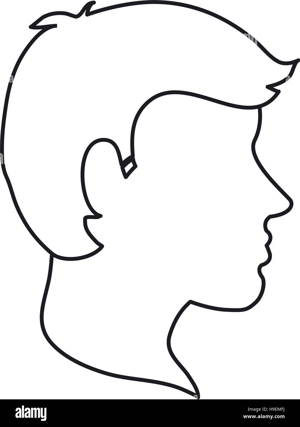 Isolated man head profile design Stock Vector Image & Art - Alamy