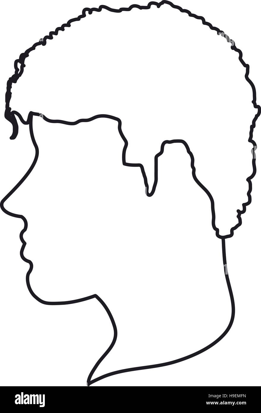 Isolated man head profile design Stock Vector Image & Art - Alamy