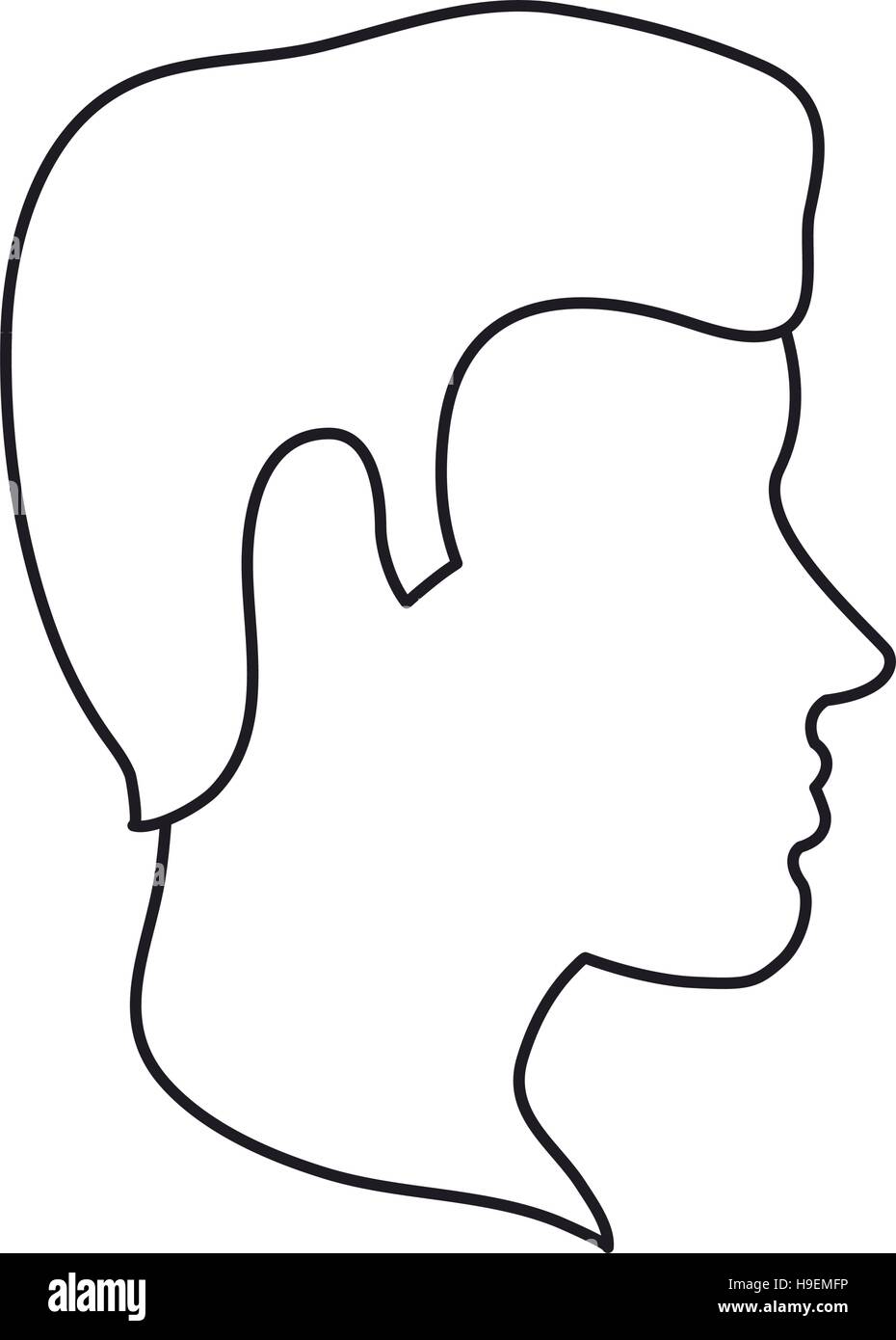 Isolated man head profile design Stock Vector Image & Art - Alamy