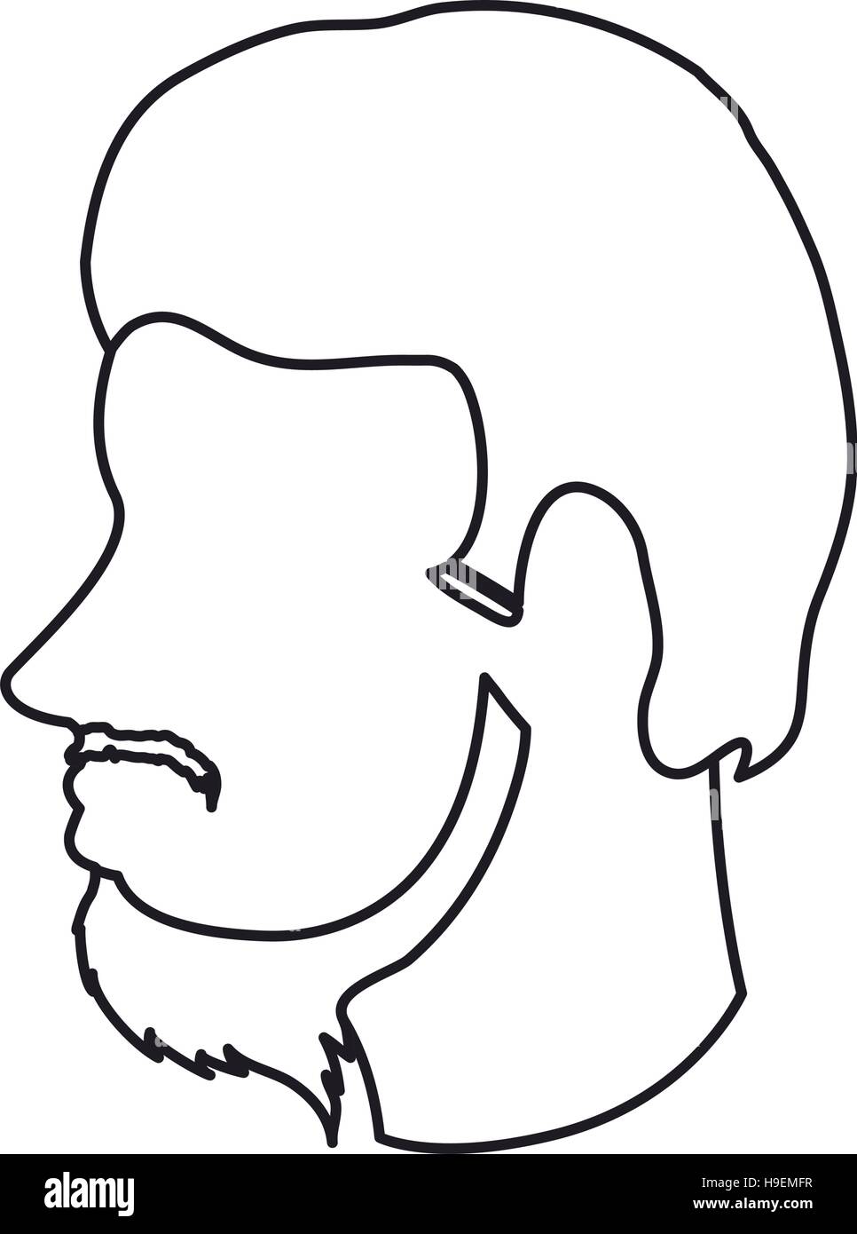 Isolated man head profile design Stock Vector Image & Art - Alamy