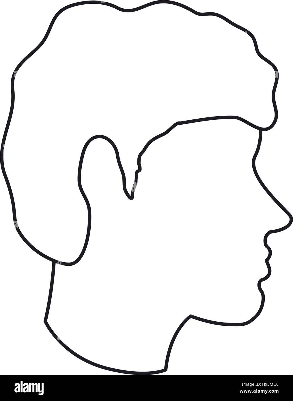 Isolated man head profile design Stock Vector Image & Art - Alamy