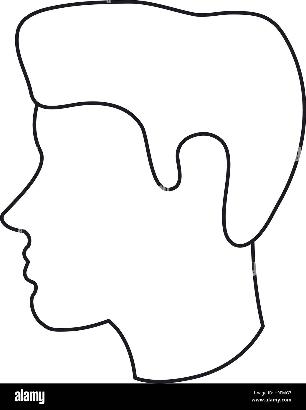 Isolated man head profile design Stock Vector Image & Art - Alamy