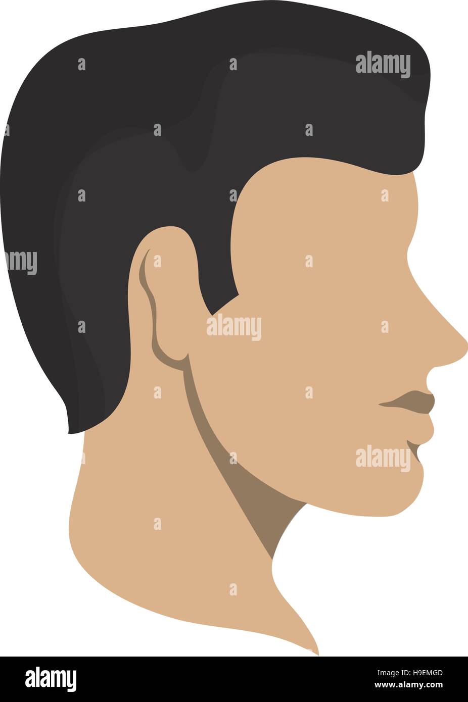 Isolated man head profile design Stock Vector Image & Art - Alamy