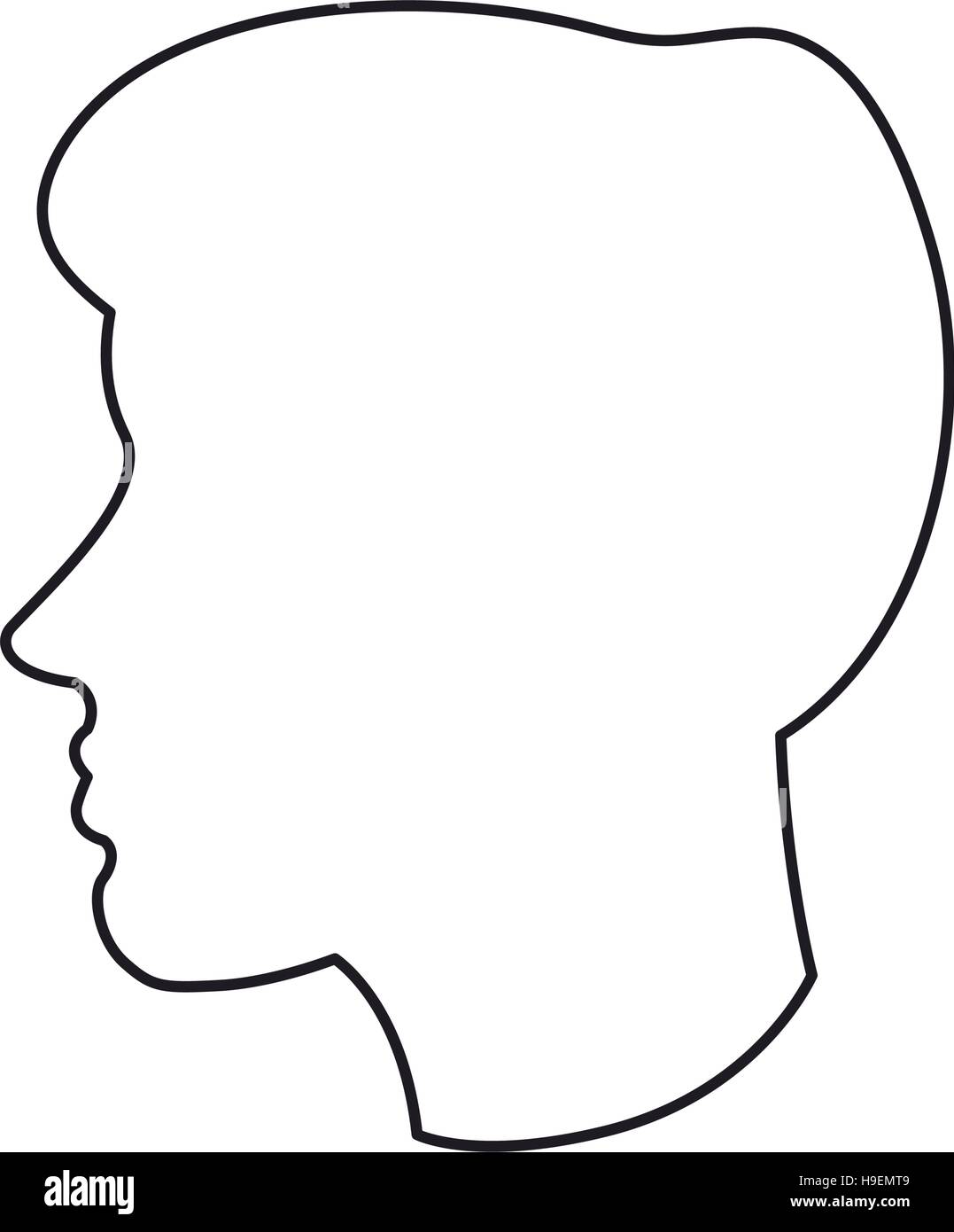 Isolated man head profile design Stock Vector Image & Art - Alamy