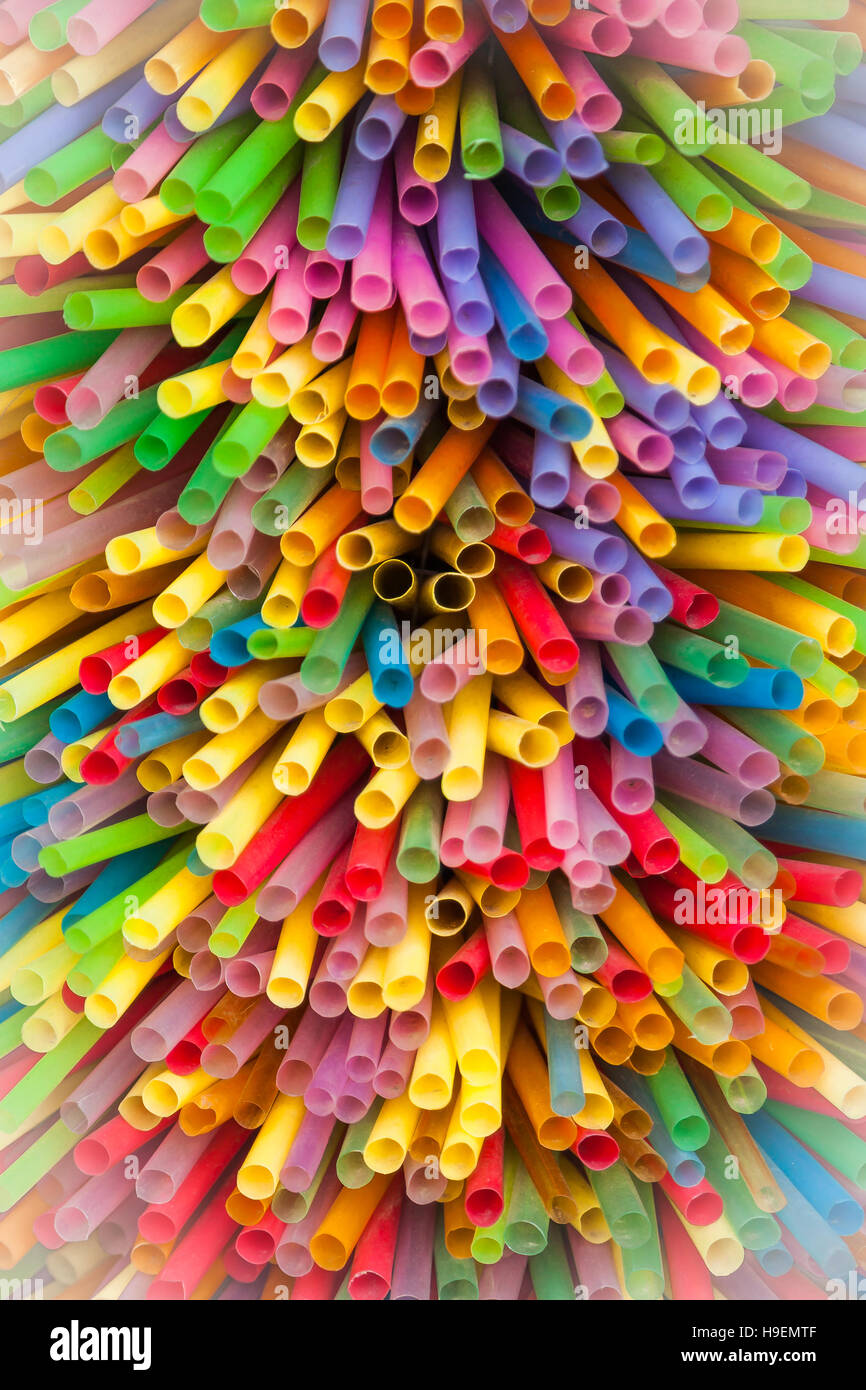 colourful of plastic tube for background Stock Photo - Alamy